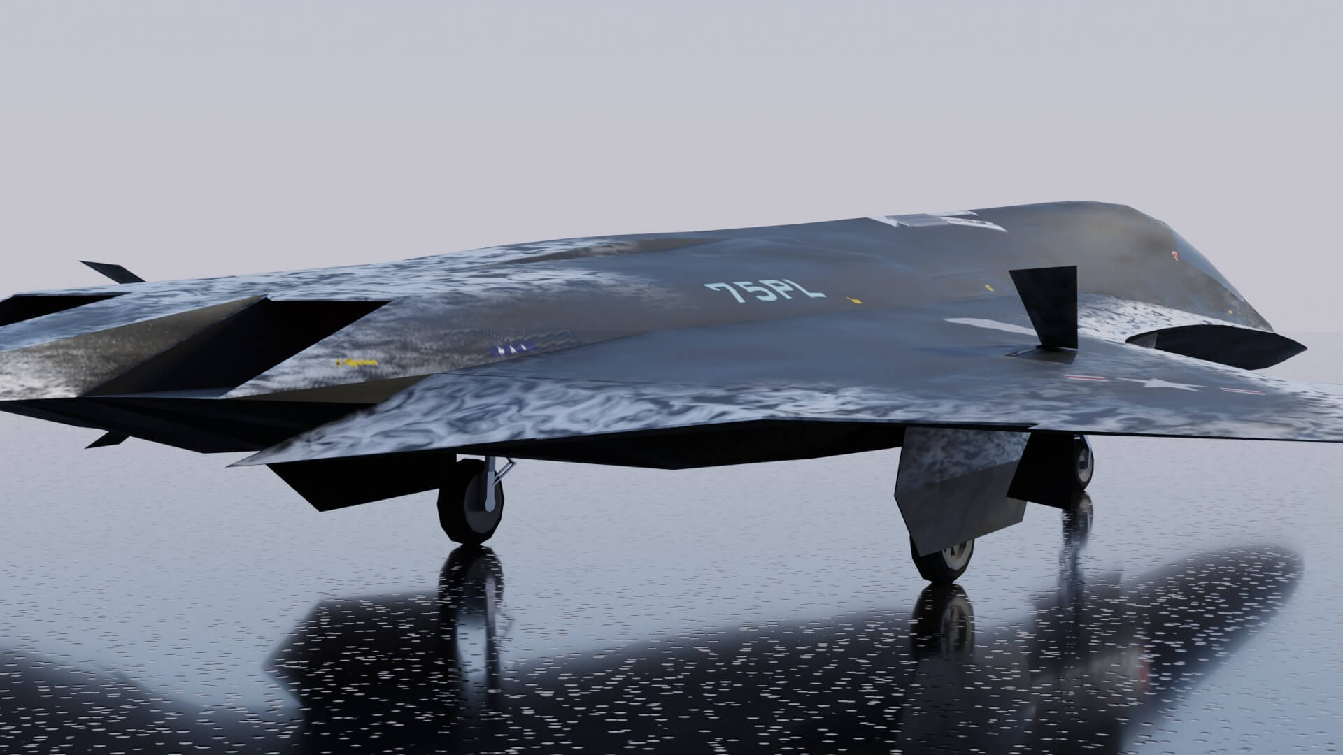 Lockheed Ngad Deux Concept Fighter - 3D Model by NETRUNNER_pl