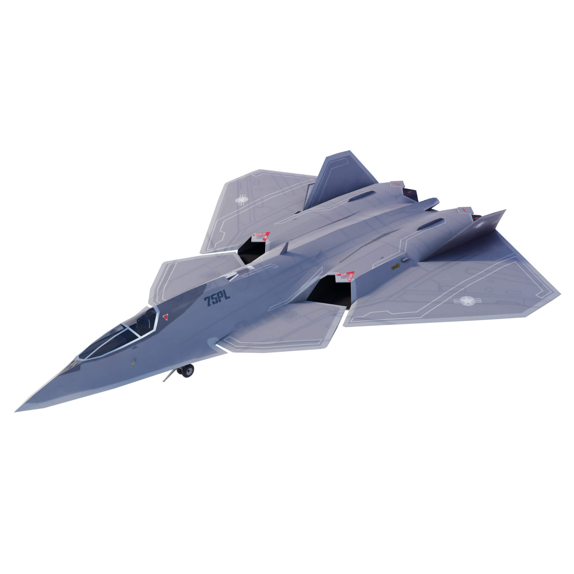 Lockheed Ngad Prime Concept Fighter - 3D Model by NETRUNNER_pl