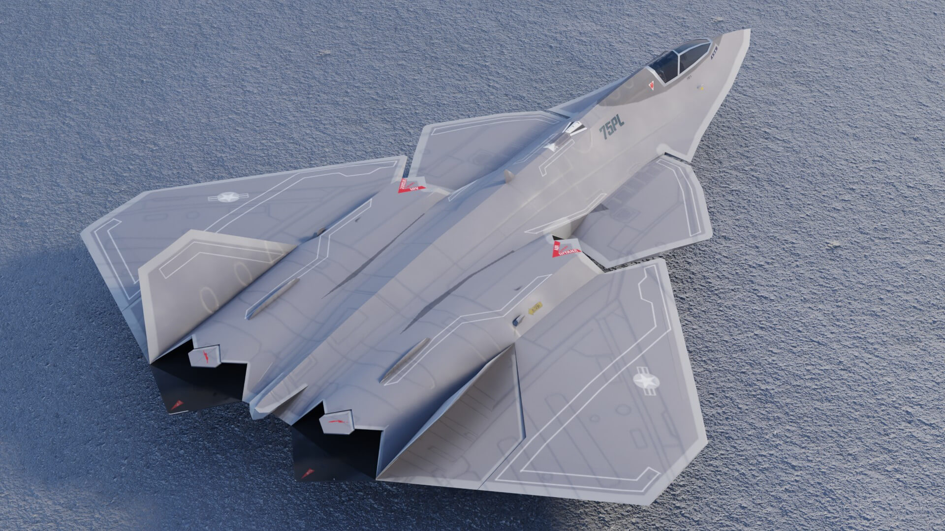 Lockheed Ngad Prime Concept Fighter - 3D Model by NETRUNNER_pl