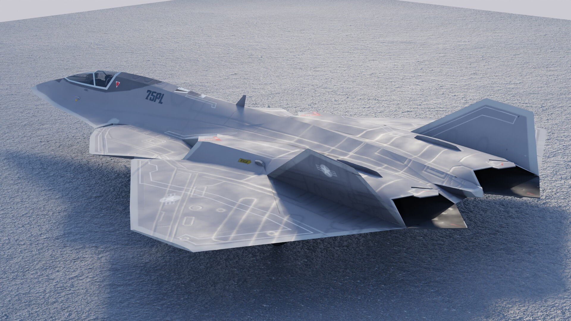 Lockheed Ngad Prime Concept Fighter - 3D Model by NETRUNNER_pl