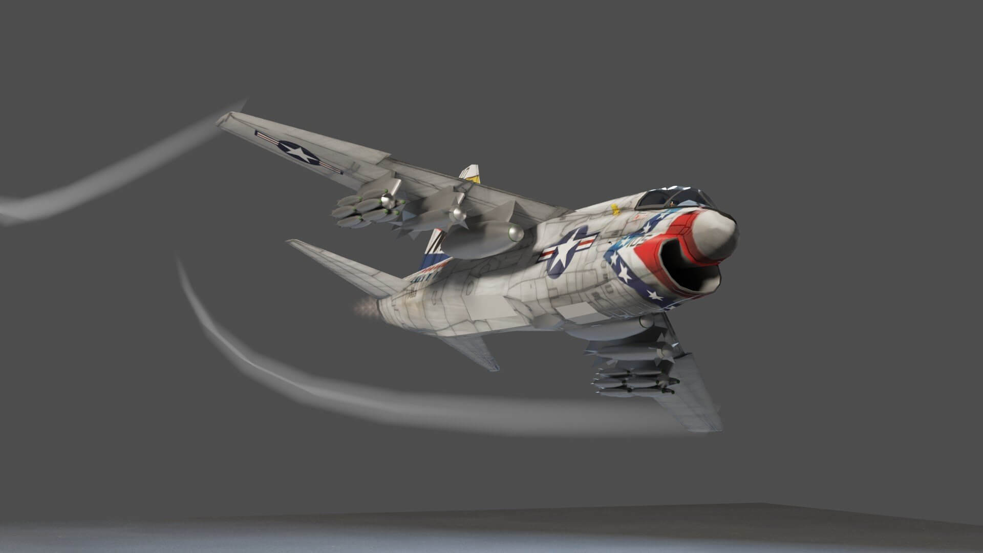 LTV A-7 Corsair II Attack Plane 3D Model by NETRUNNER_pl