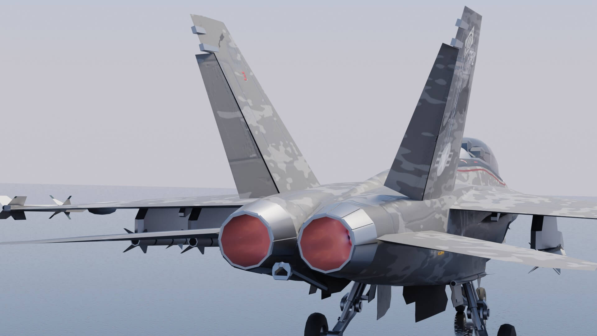 McDonnell Douglas F/A-18 Super Hornet 3D Model by NETRUNNER_pl