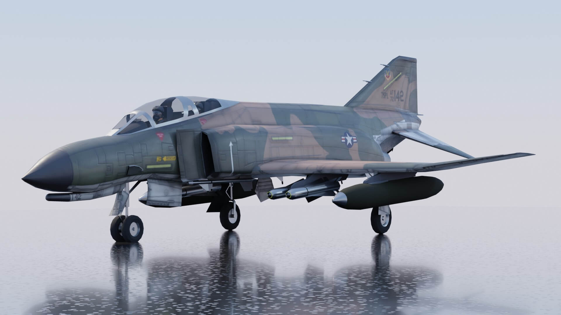 McDonnell Douglas F-4E Phantom 3D Model by NETRUNNER_pl