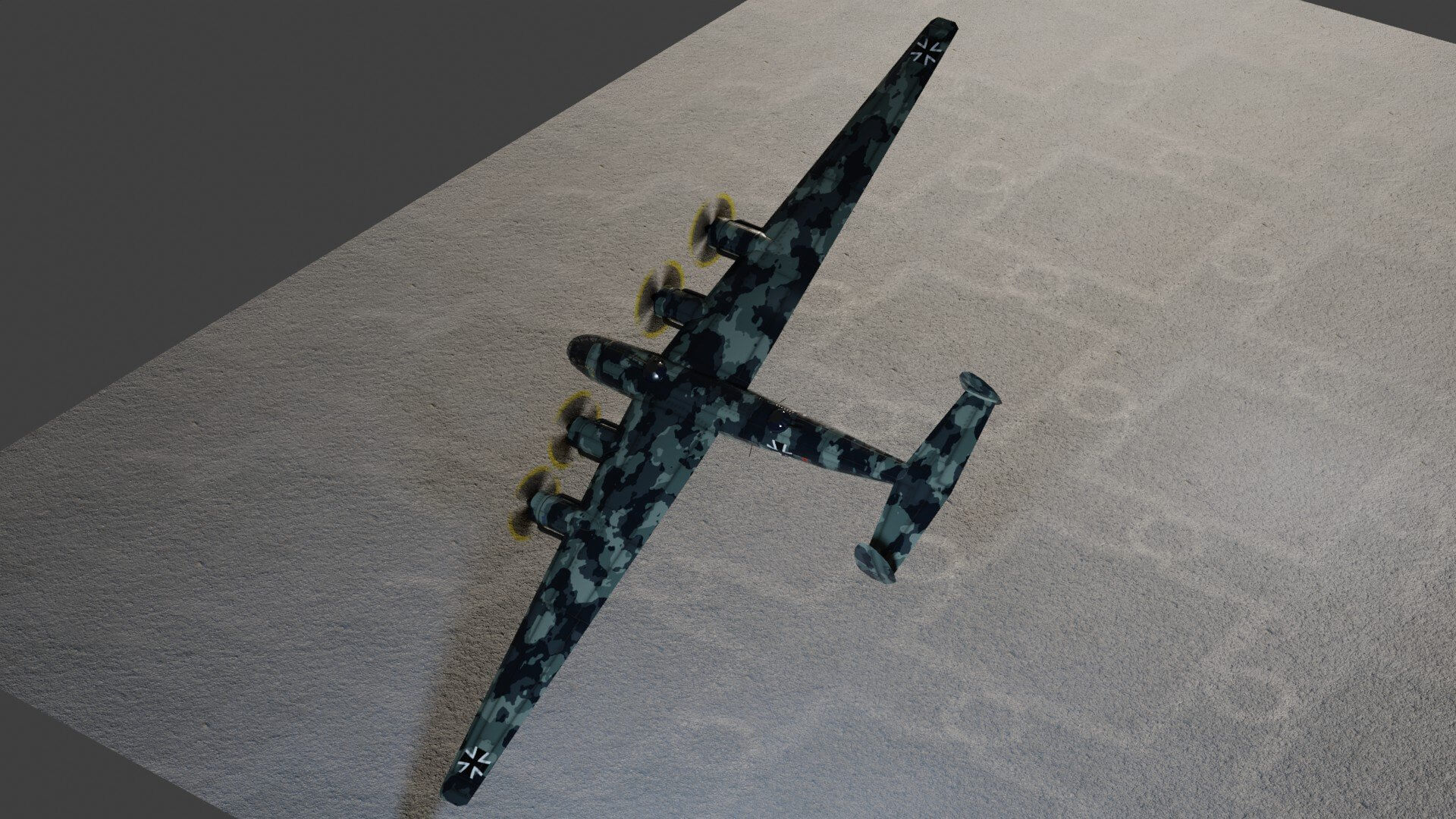 Messerschmitt ME-264 Amerika WW2 Bomber 3D Model by NETRUNNER_pl