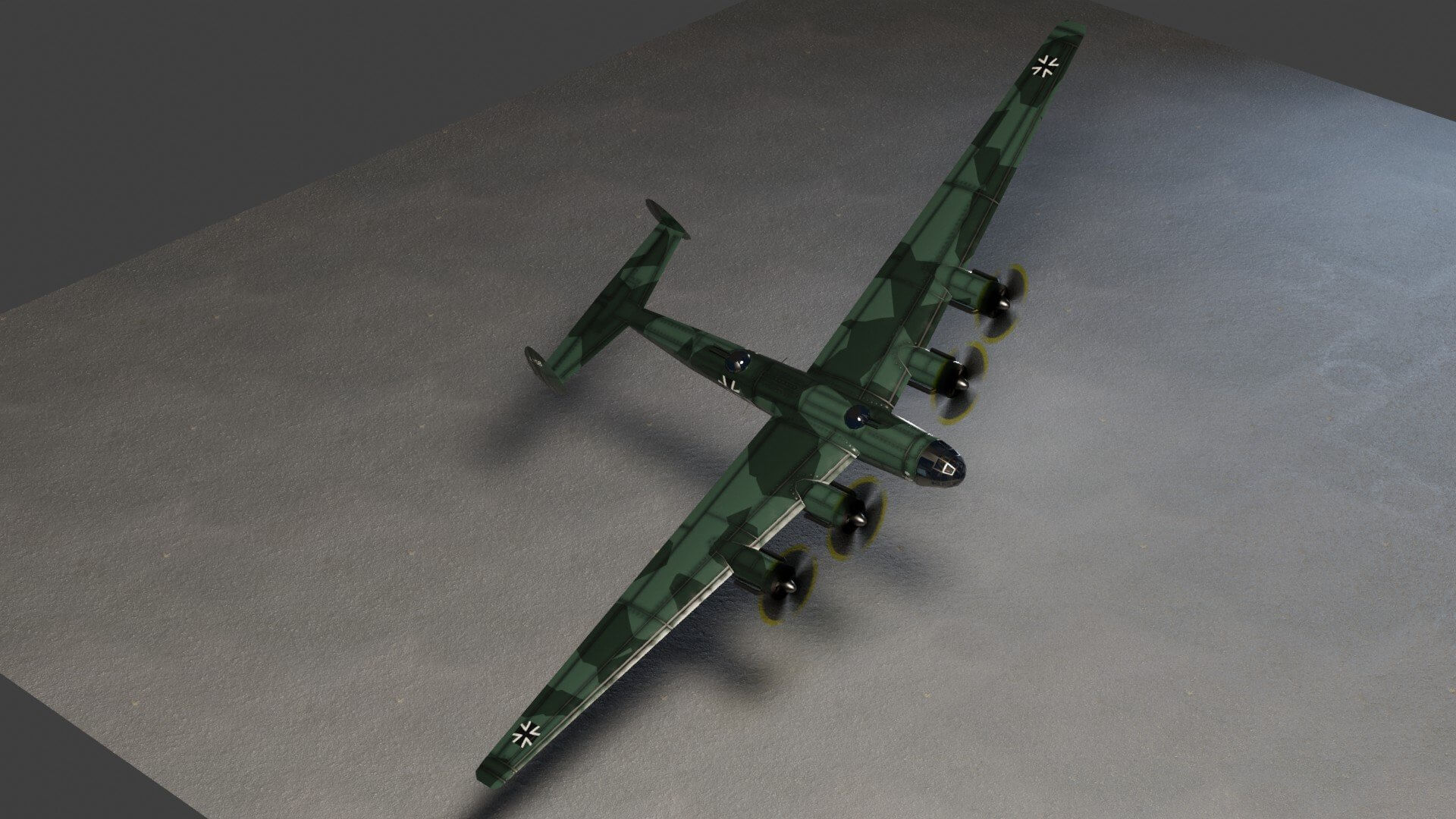 Messerschmitt ME-264 Amerika WW2 Bomber 3D Model by NETRUNNER_pl