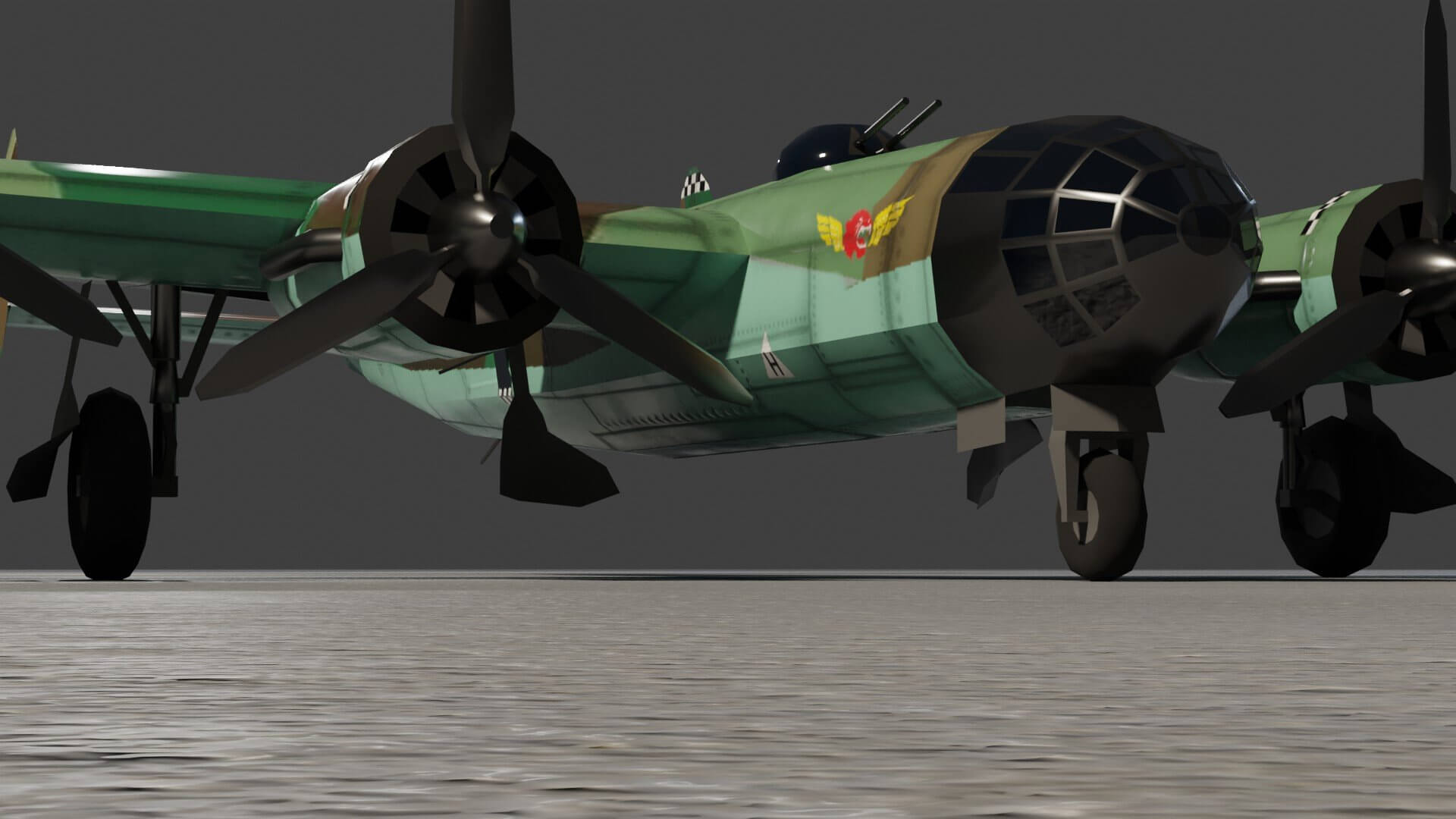 Messerschmitt ME-264 Amerika WW2 Bomber 3D Model by NETRUNNER_pl