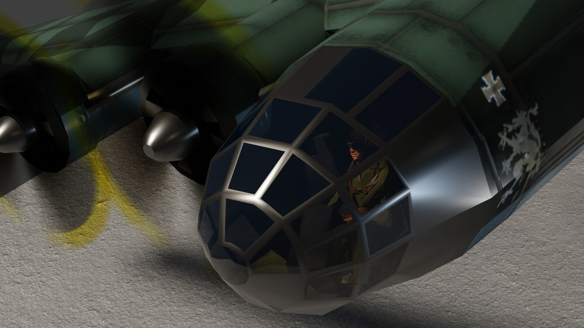 Messerschmitt ME-264 Amerika WW2 Bomber 3D Model by NETRUNNER_pl