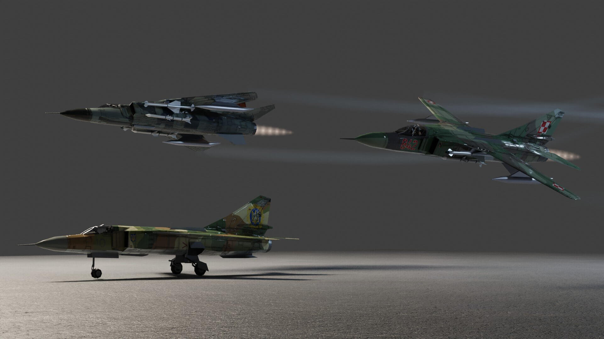 MIG-23 Flogger Jet Fighter 3D Model by NETRUNNER_pl