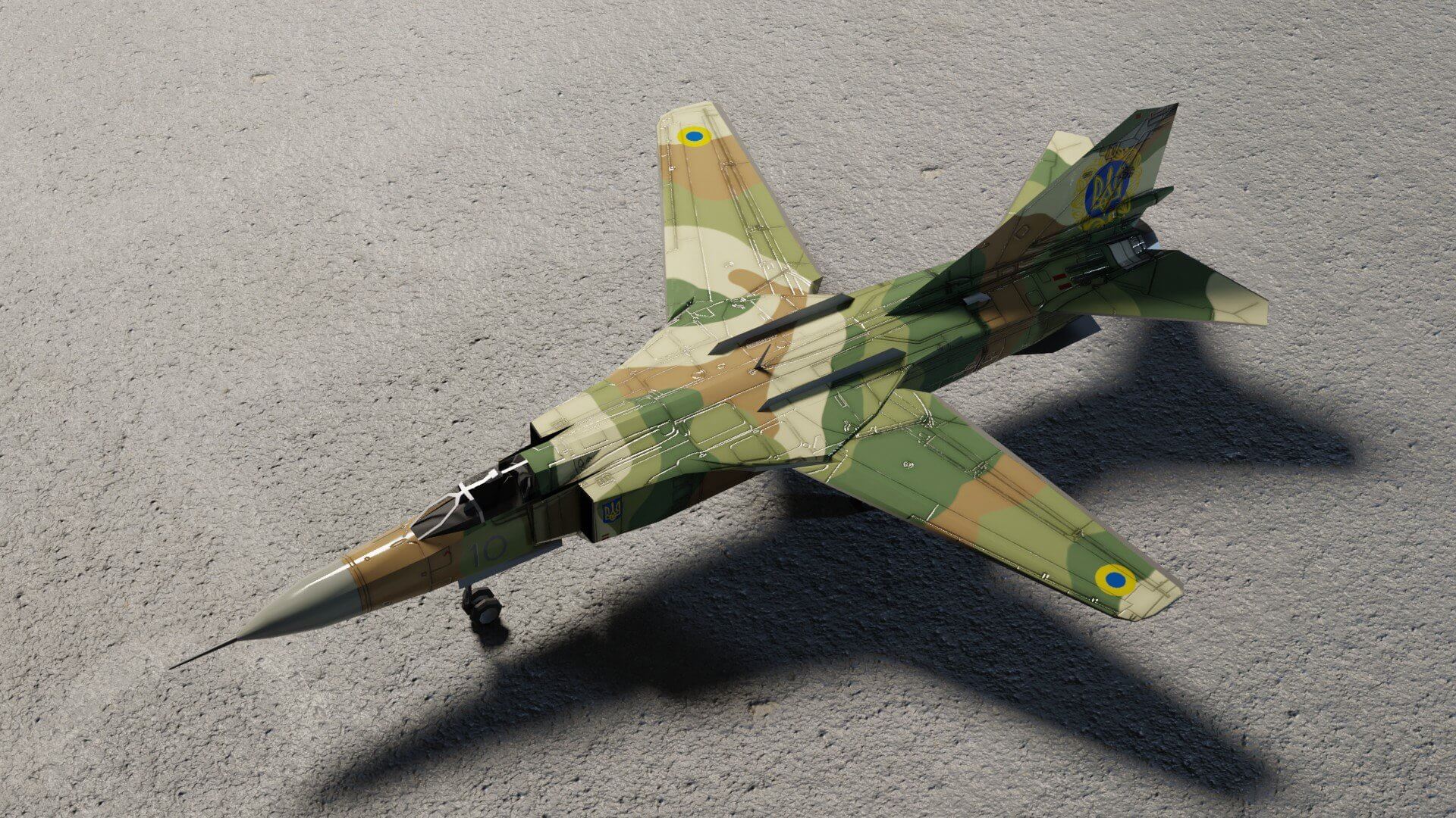 MIG-23 Flogger Jet Fighter 3D Model by NETRUNNER_pl