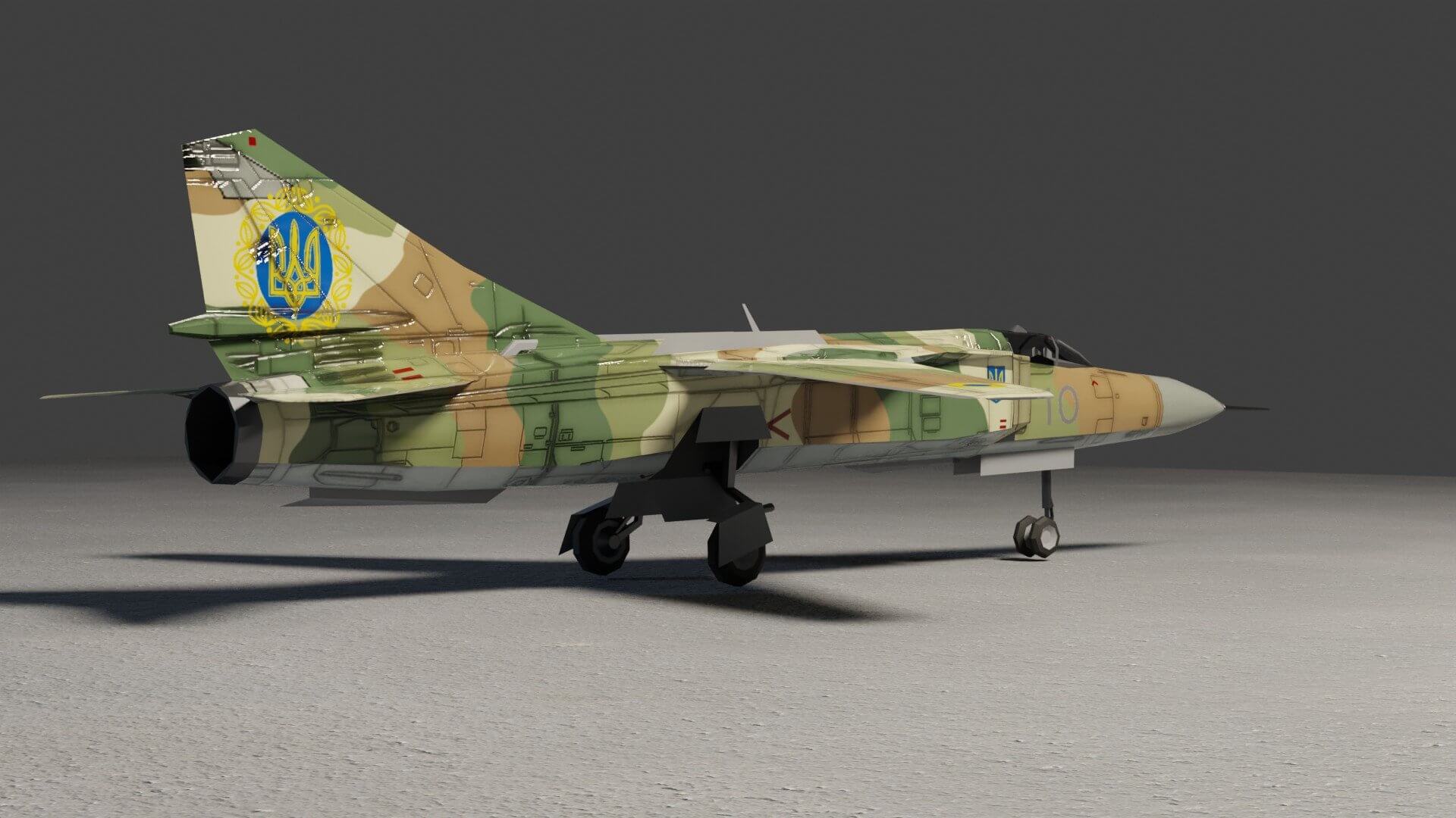 MIG-23 Flogger Jet Fighter 3D Model by NETRUNNER_pl