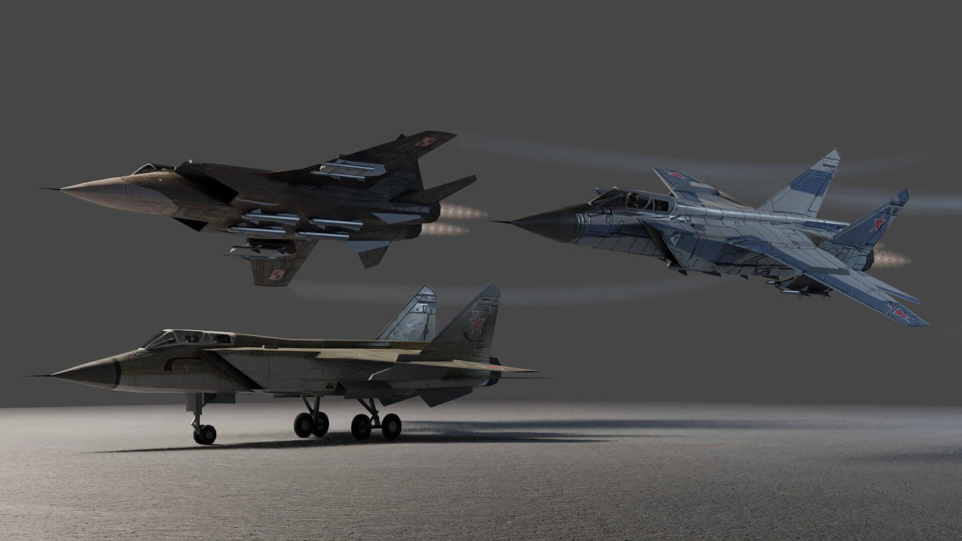 MIG-31 Foxhound Jet Fighter 3D Model by NETRUNNER_pl