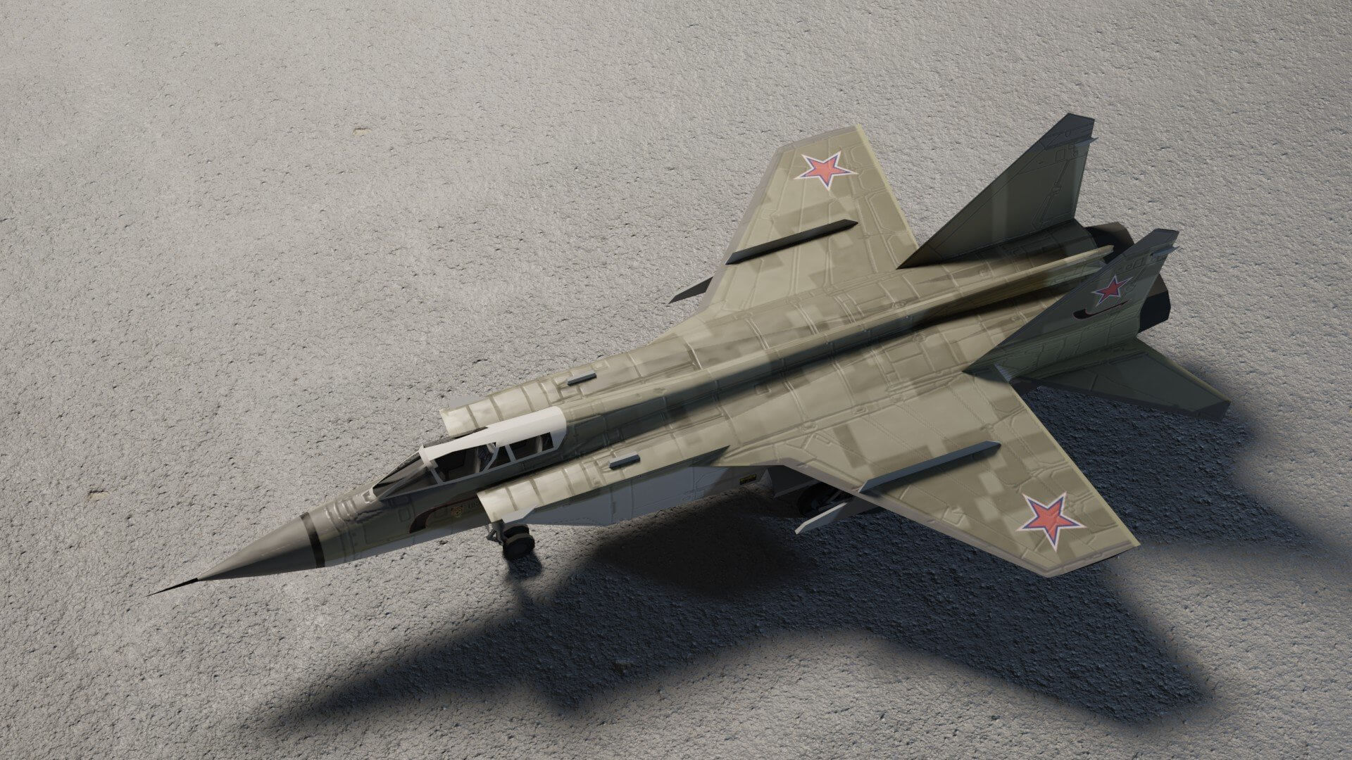 MIG-31 Foxhound Jet Fighter 3D Model by NETRUNNER_pl