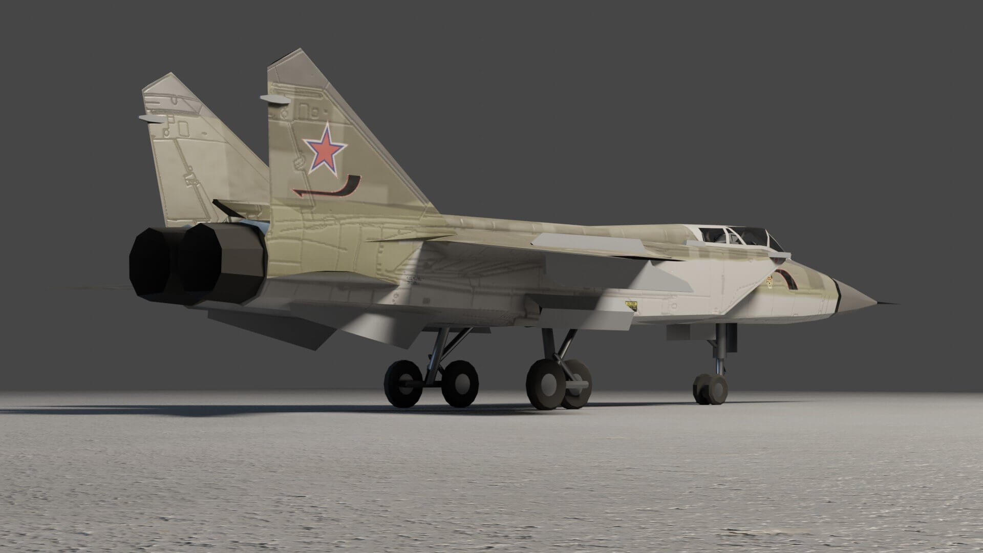 MIG-31 Foxhound Jet Fighter 3D Model by NETRUNNER_pl