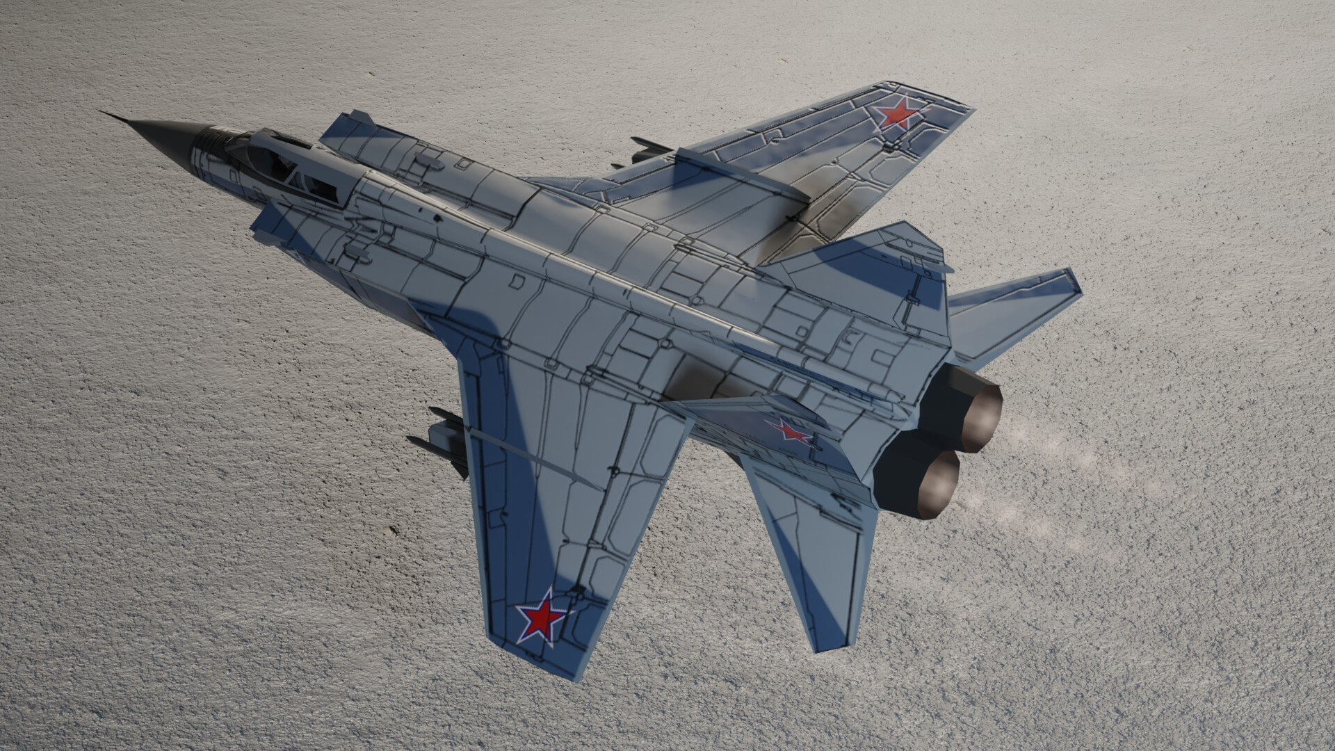 MIG-31 Foxhound Jet Fighter 3D Model by NETRUNNER_pl
