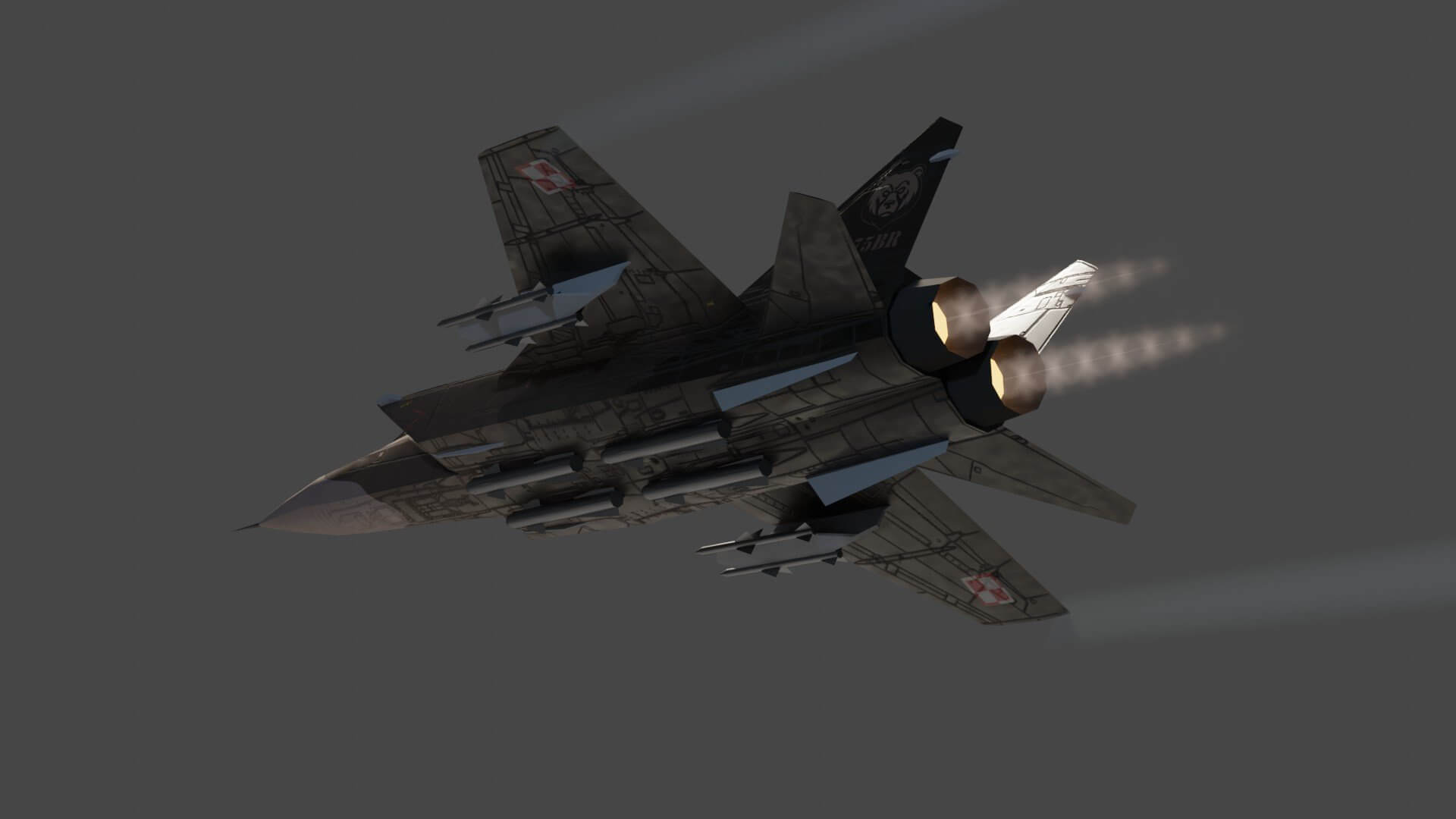 MIG-31 Foxhound Jet Fighter 3D Model by NETRUNNER_pl