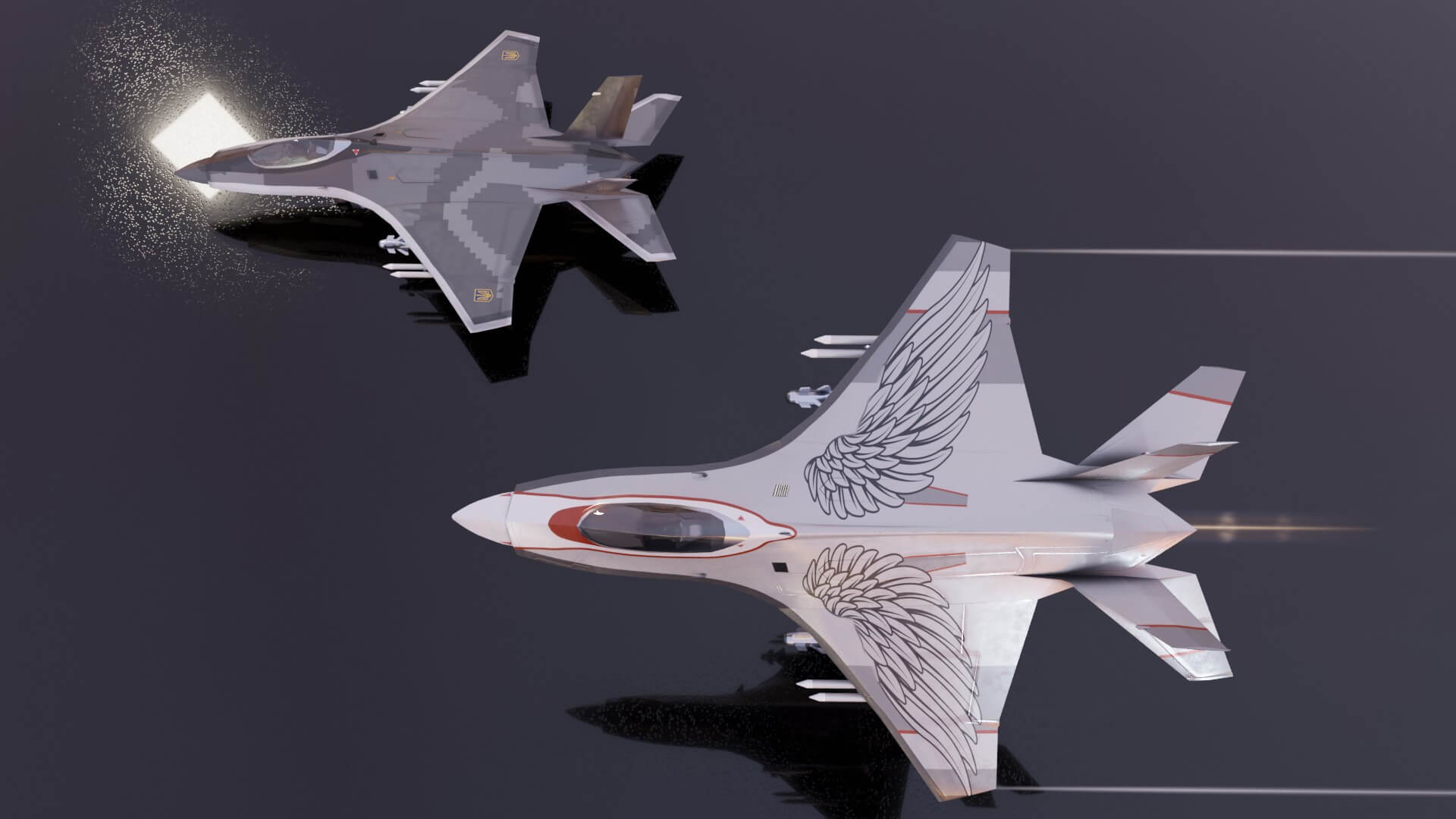 MIG-41 Pak Dp Concept Fighter 3D Model by NETRUNNER_pl
