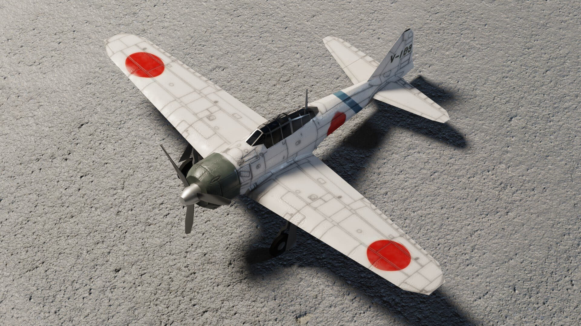 Mitsubishi A6M Zero WW2 Fighter - 3D Model by NETRUNNER_pl
