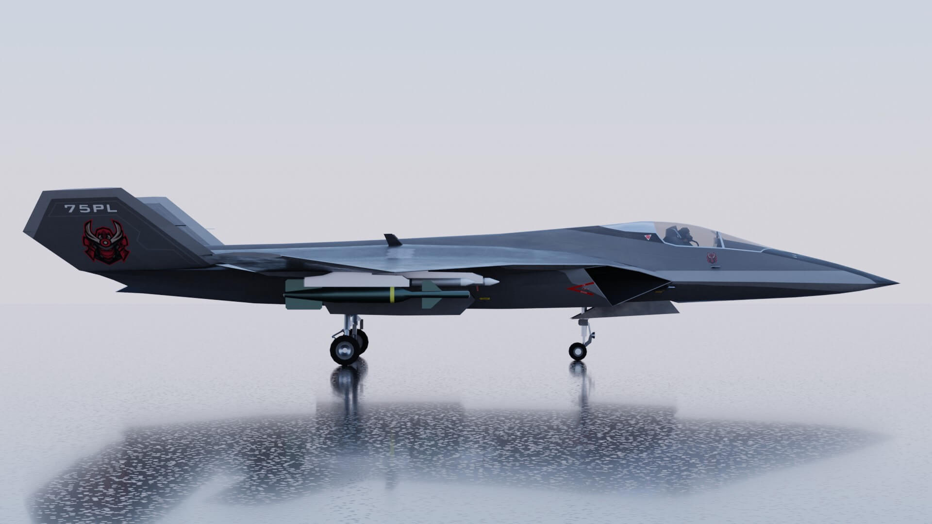 Mitsubishi F-3 F-X Godzilla 3D Model by NETRUNNER_pl