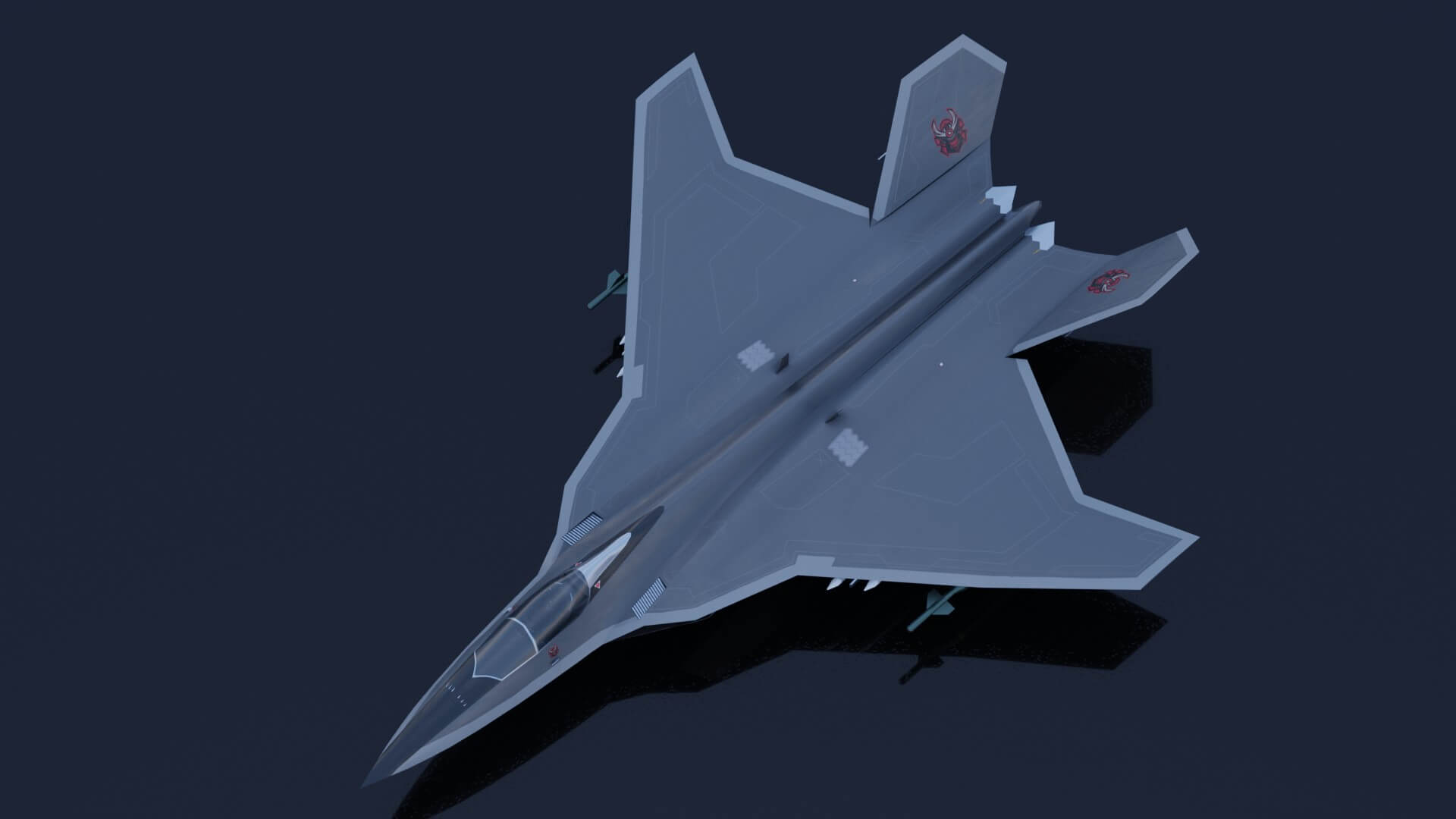 Mitsubishi F-3 F-X Godzilla 3D Model by NETRUNNER_pl