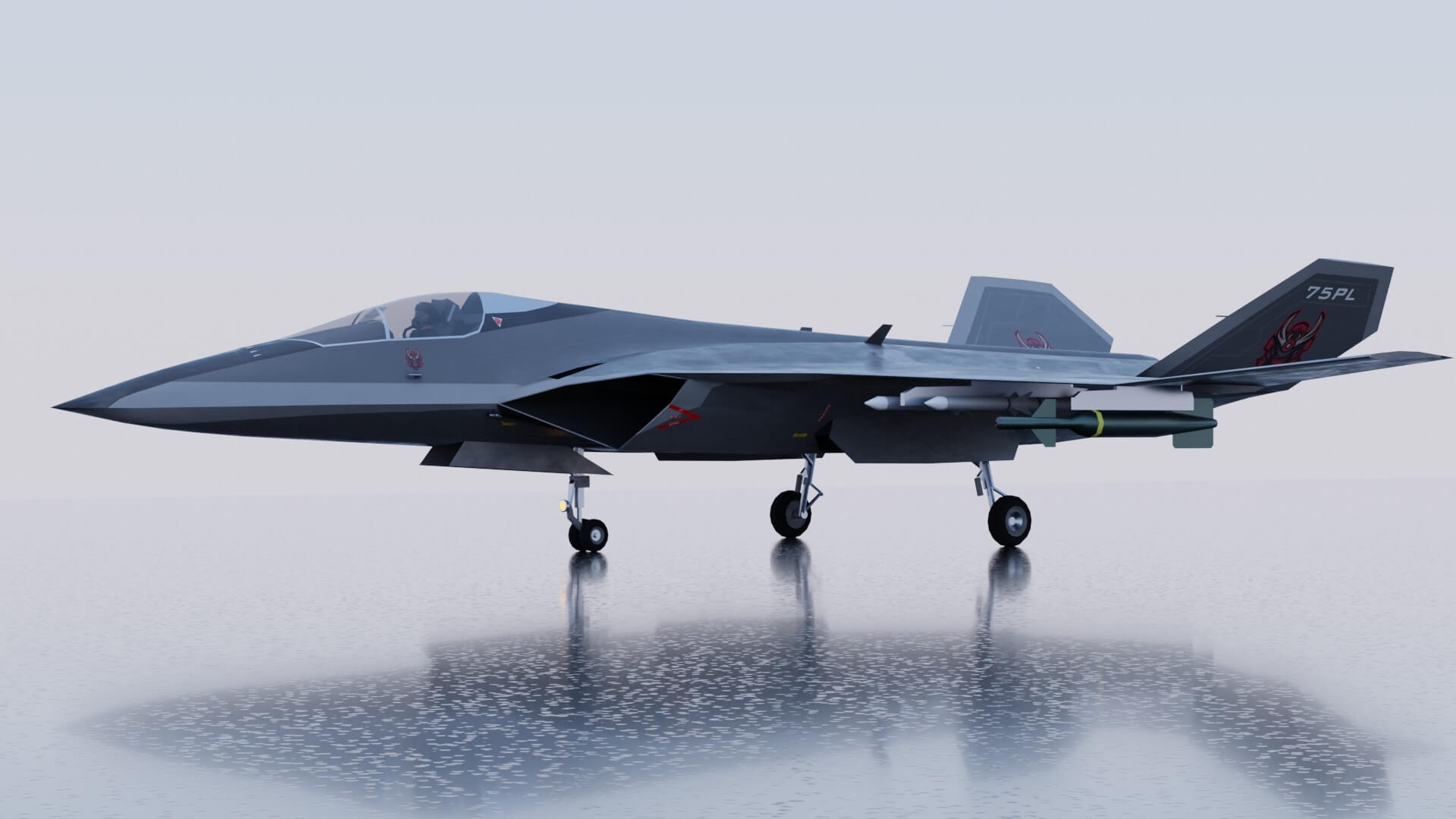 Mitsubishi F-3 F-X Godzilla 3D Model by NETRUNNER_pl