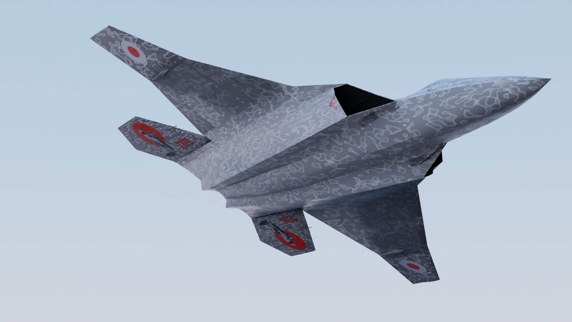 Mitsubishi F-3 F-X Godzilla 3D Model by NETRUNNER_pl