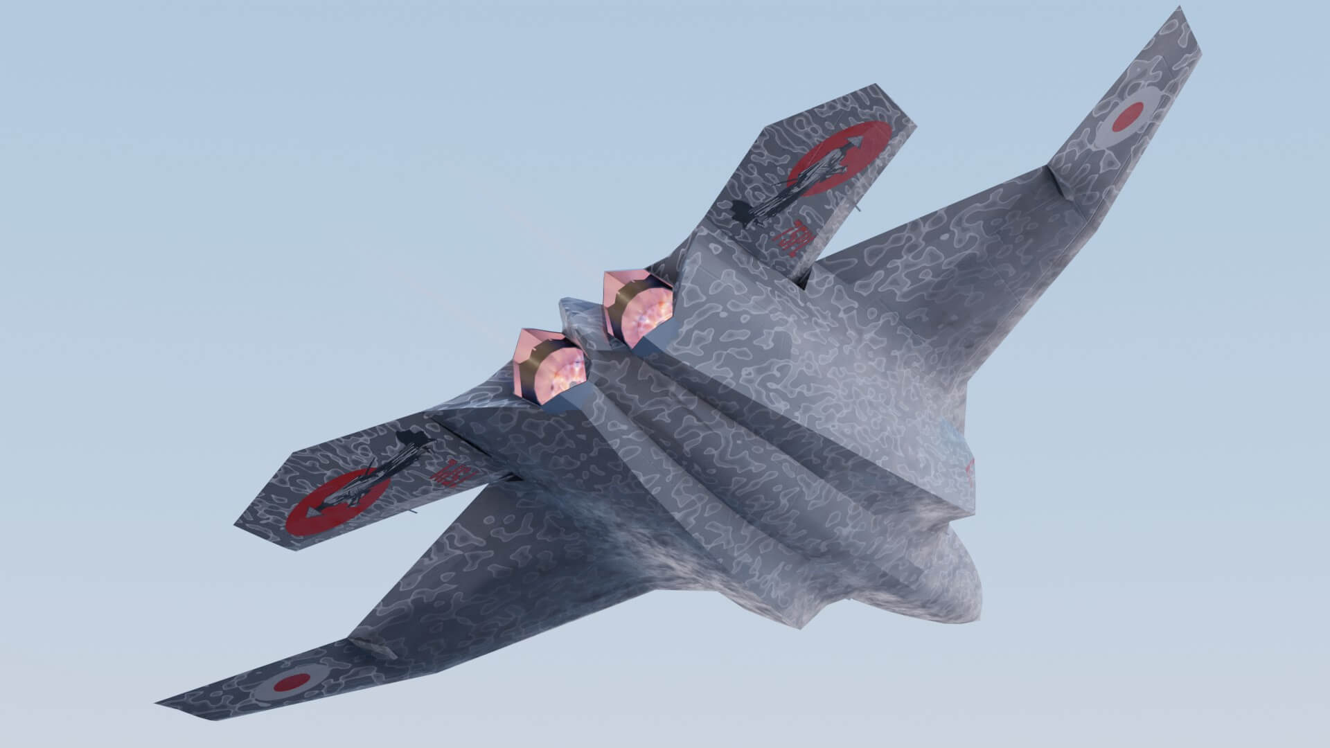 Mitsubishi F-3 F-X Godzilla 3D Model by NETRUNNER_pl