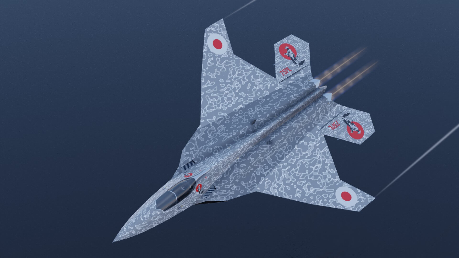 Mitsubishi F-3 F-X Godzilla 3D Model by NETRUNNER_pl