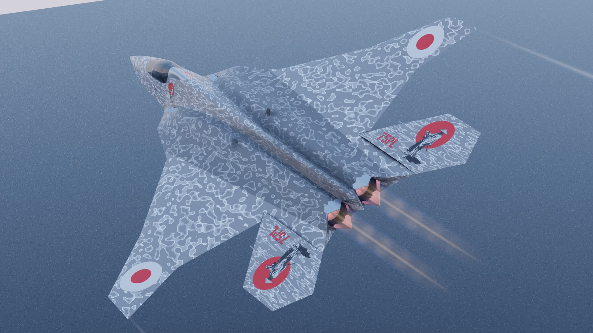 Mitsubishi F-3 F-X Godzilla 3D Model by NETRUNNER_pl