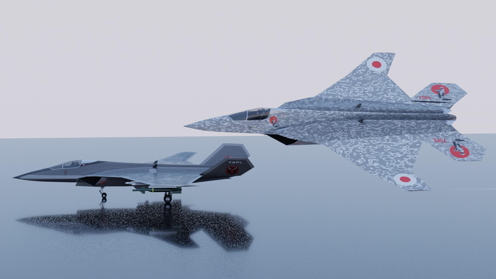 Mitsubishi F-3 F-X Godzilla 3D Model by NETRUNNER_pl