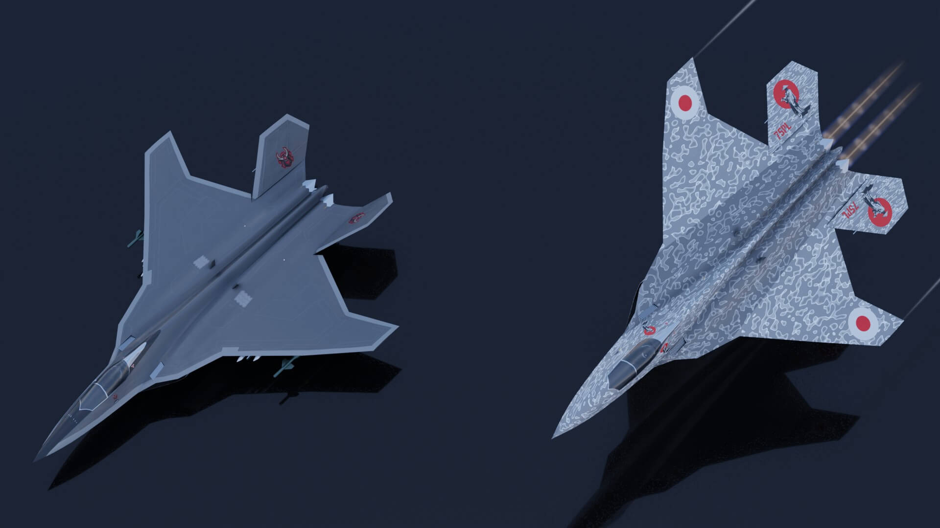 Mitsubishi F-3 F-X Godzilla 3D Model by NETRUNNER_pl