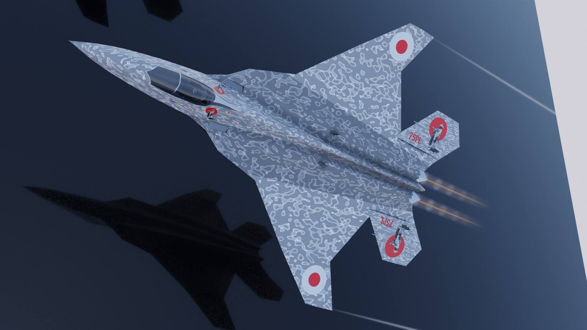 Mitsubishi F-3 F-X Godzilla 3D Model by NETRUNNER_pl