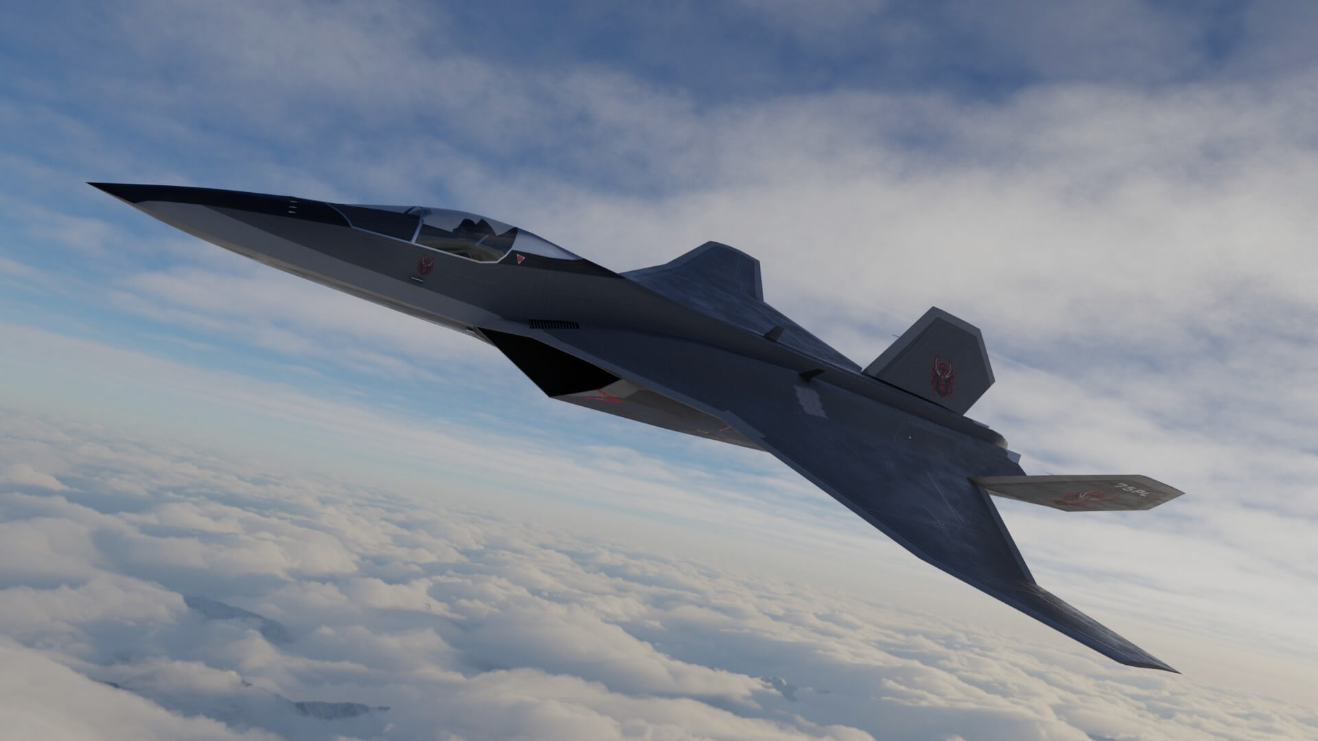 Mitsubishi F-3 F-X Godzilla 3D Model by NETRUNNER_pl