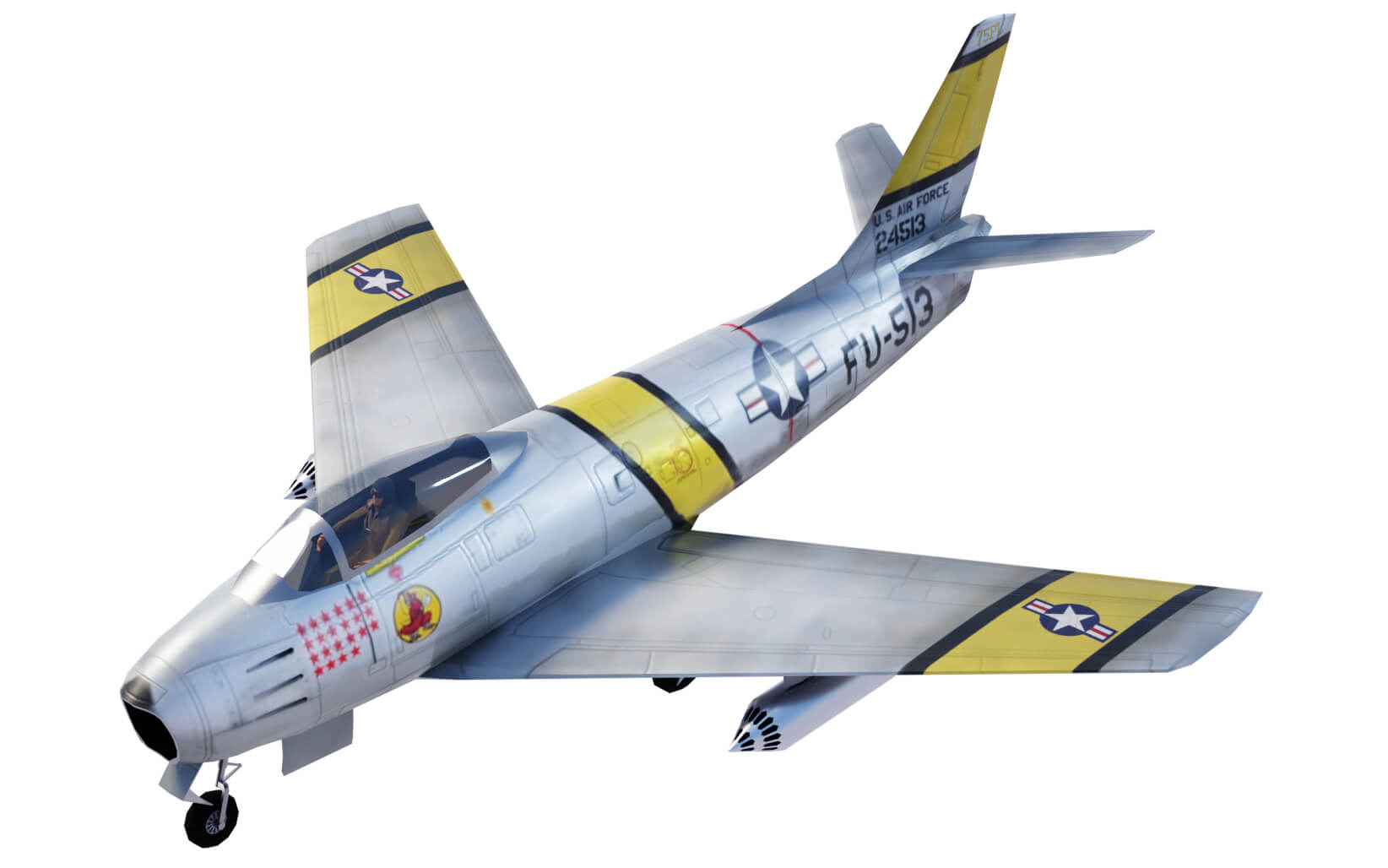 North American F-86 Sabre 3D Model by NETRUNNER_pl