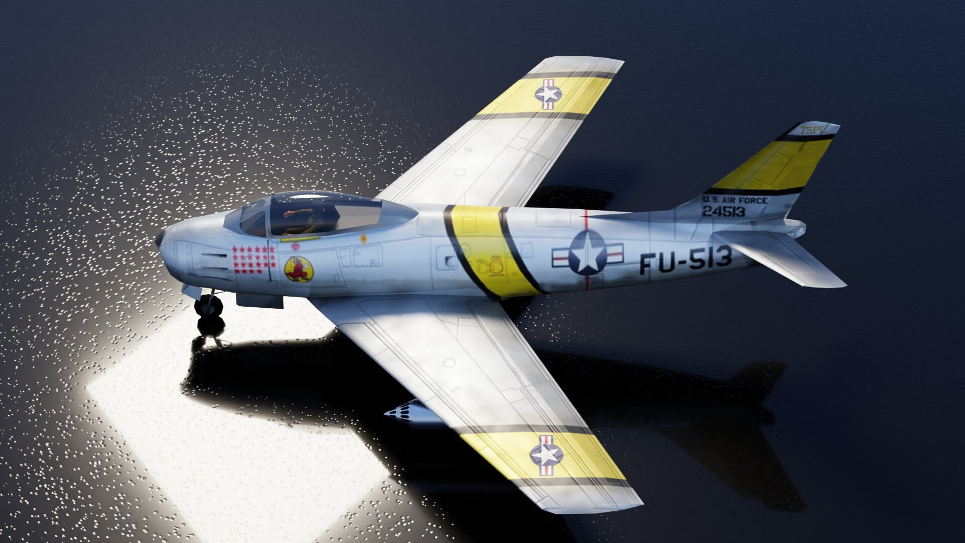 North American F-86 Saber 3D Model by NETRUNNER_pl