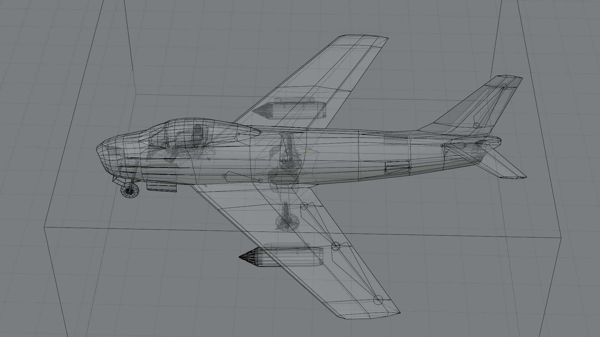 North American F-86 Saber 3D Model by NETRUNNER_pl