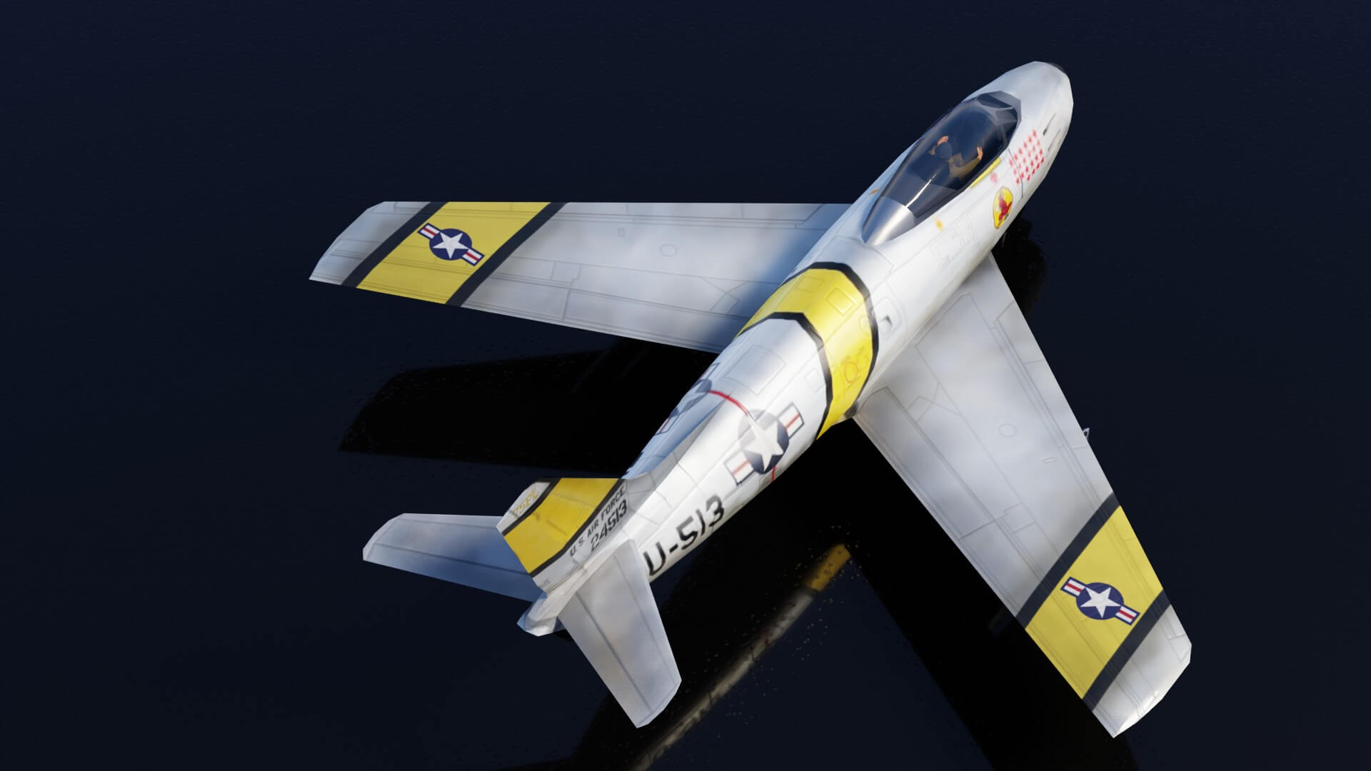 North American F-86 Saber 3D Model by NETRUNNER_pl