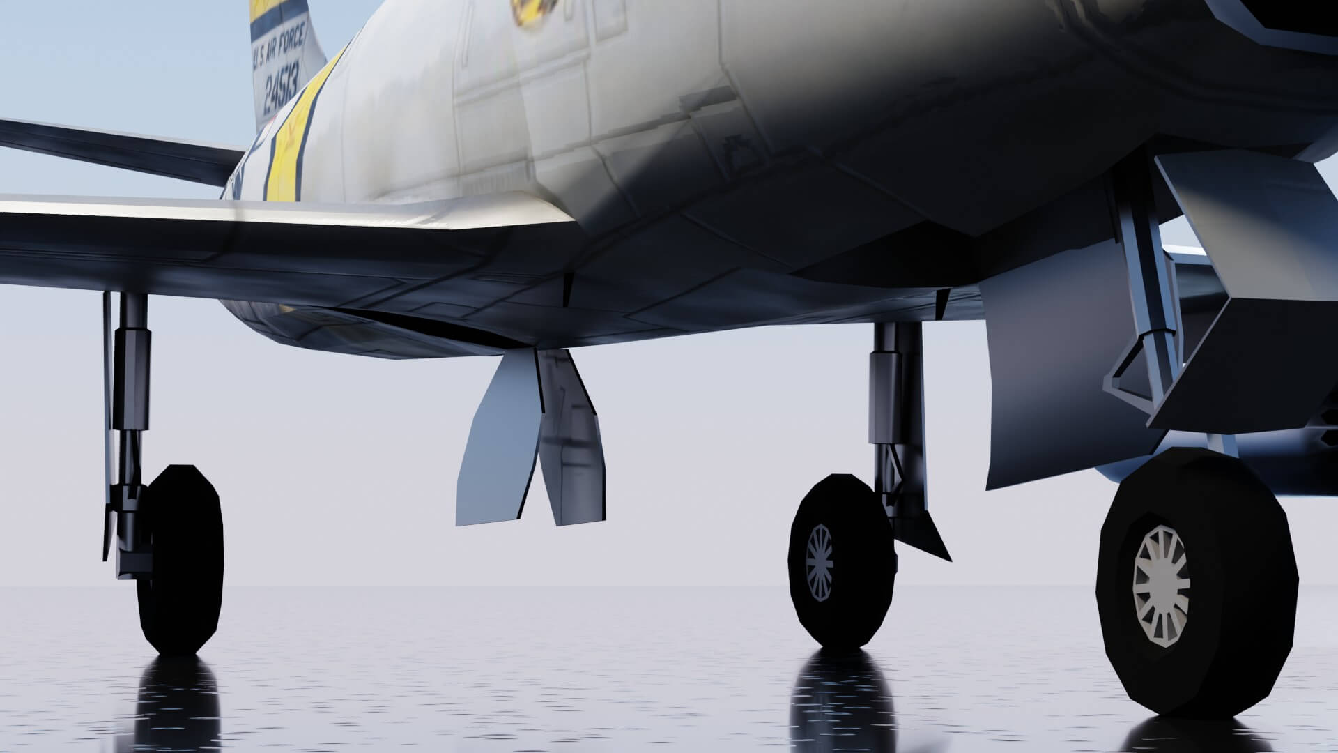 North American F-86 Sabre - 3D Model by NETRUNNER_pl