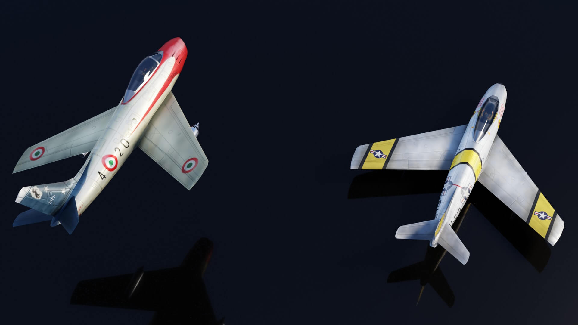 North American F-86 Saber 3D Model by NETRUNNER_pl