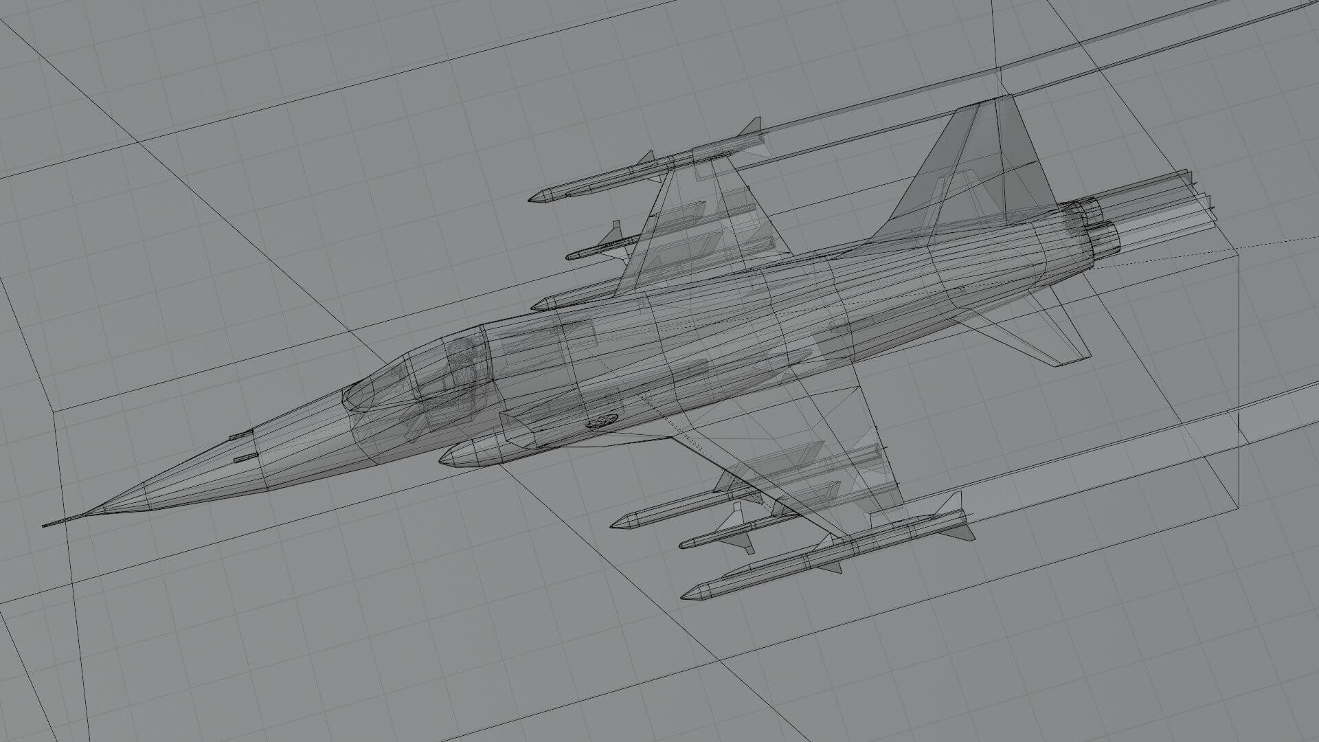 Northrop F-5 Tiger Jet Fighter 3D Model by NETRUNNER_pl