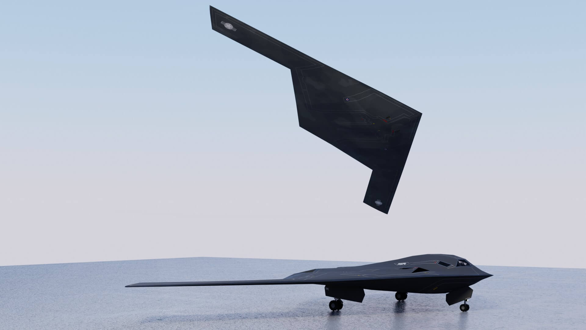 Northrop Grumman B-21 Raider 3D Model by NETRUNNER_pl