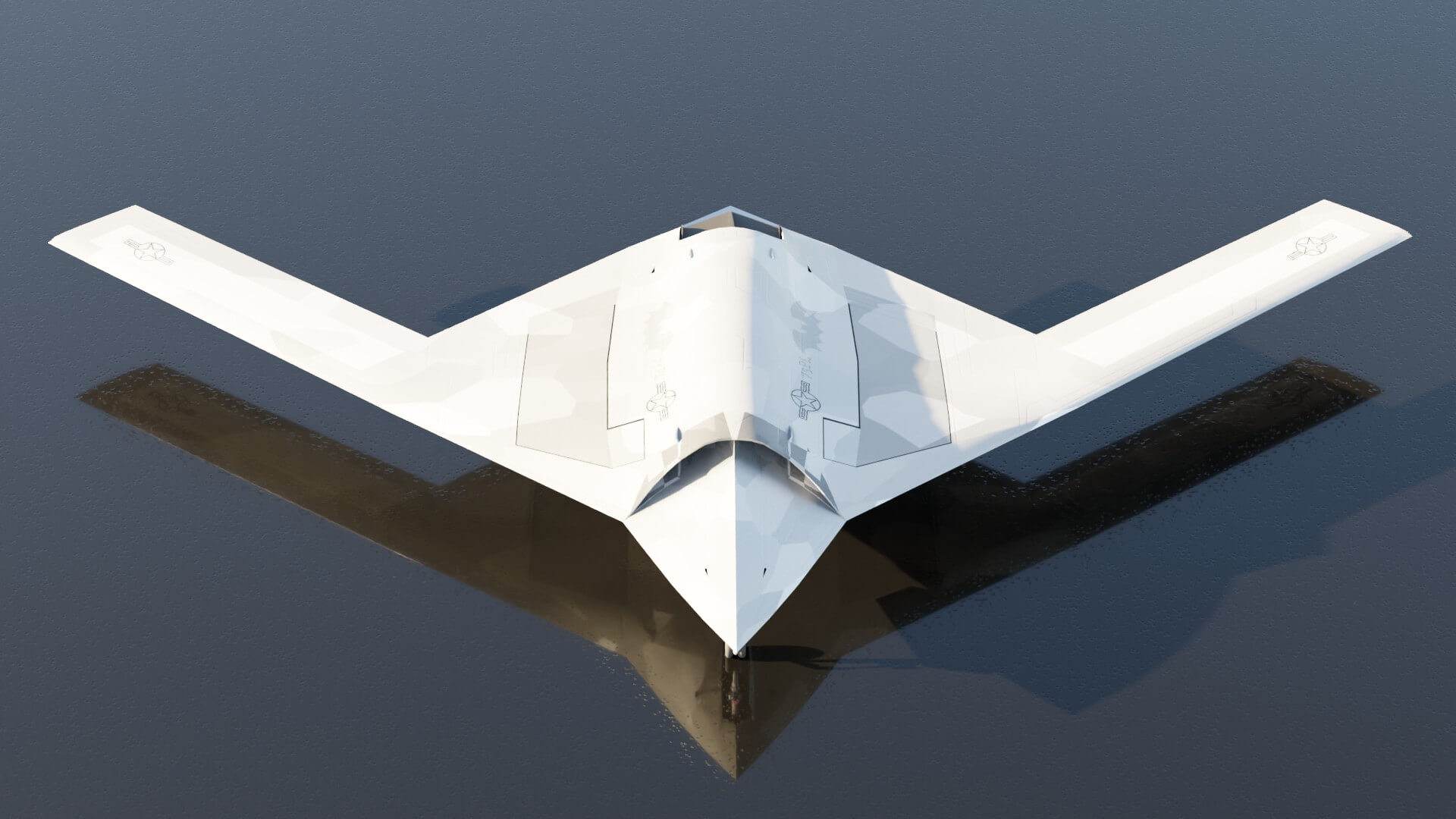 Northrop Grumman RQ-180 White Bat Free 3D Model by NETRUNNER_pl