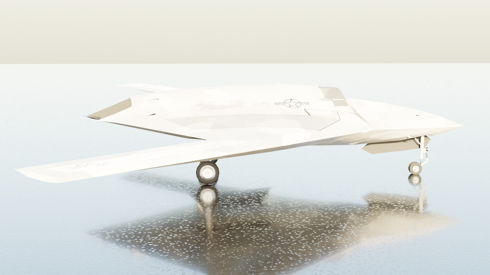 Northrop Grumman RQ-180 White Bat Free 3D Model by NETRUNNER_pl