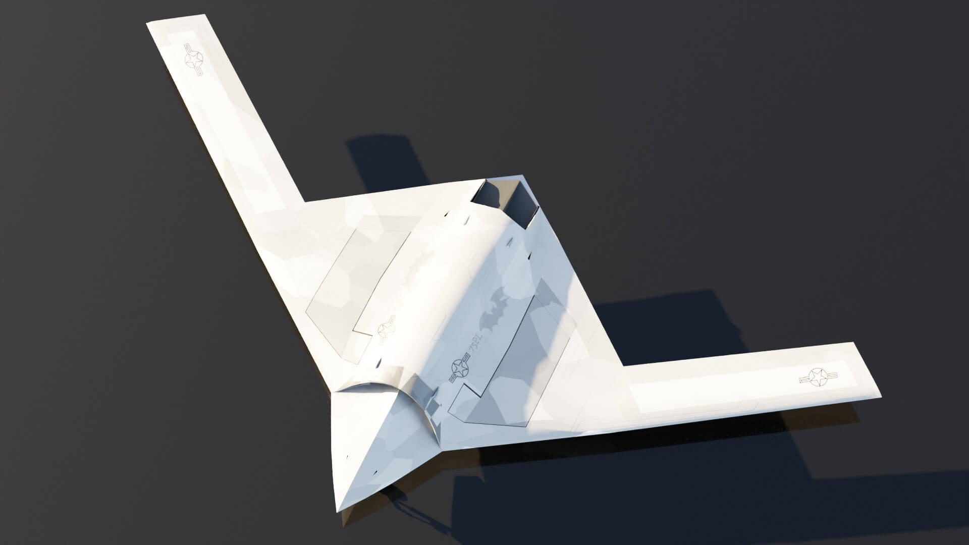 Northrop Grumman RQ-180 White Bat Free 3D Model by NETRUNNER_pl