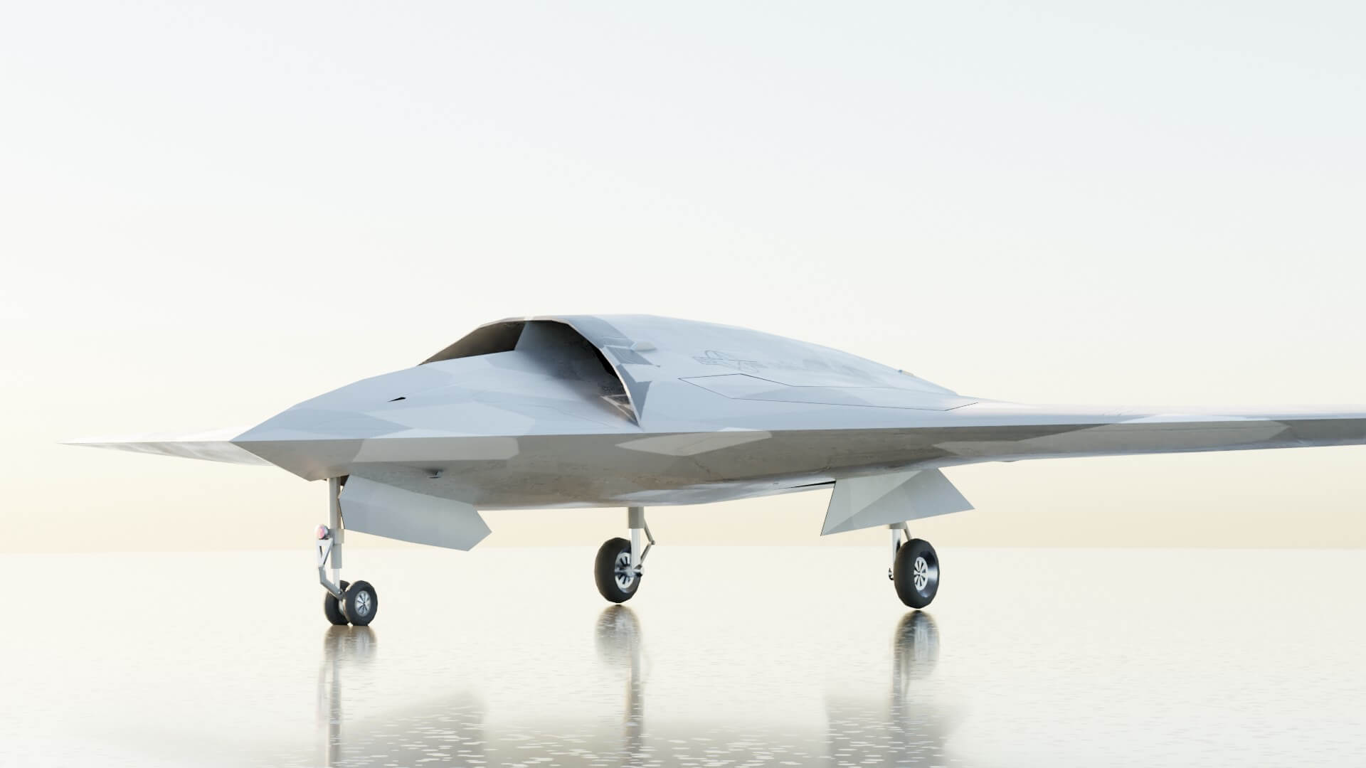 Northrop Grumman RQ-180 White Bat Free 3D Model by NETRUNNER_pl