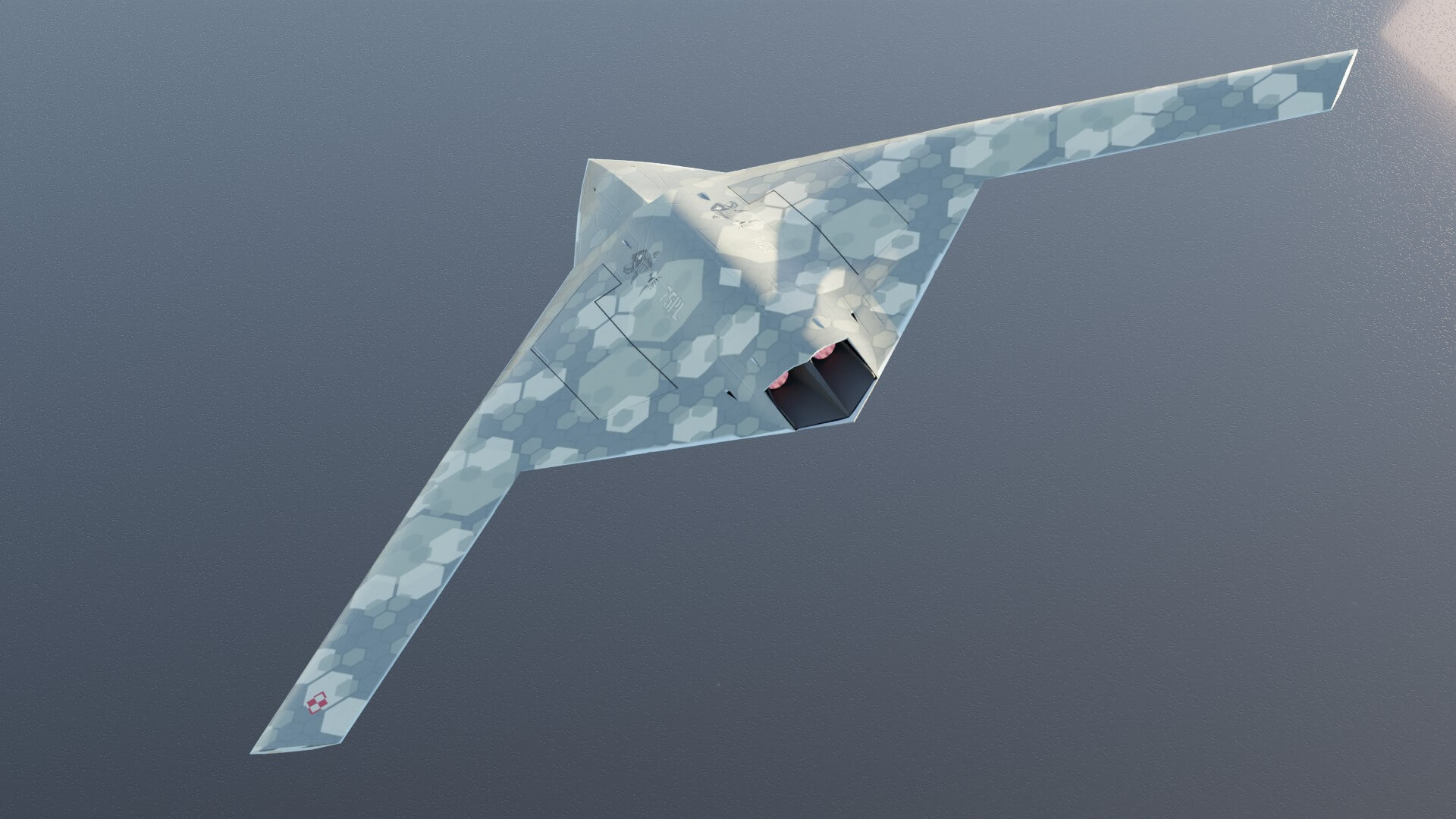 Northrop Grumman RQ-180 White Bat Free 3D Model by NETRUNNER_pl