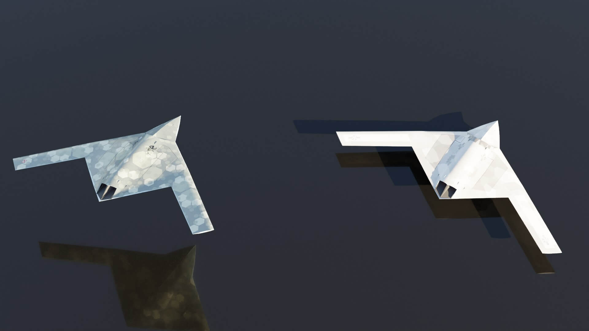 Northrop Grumman RQ-180 White Bat Free 3D Model by NETRUNNER_pl