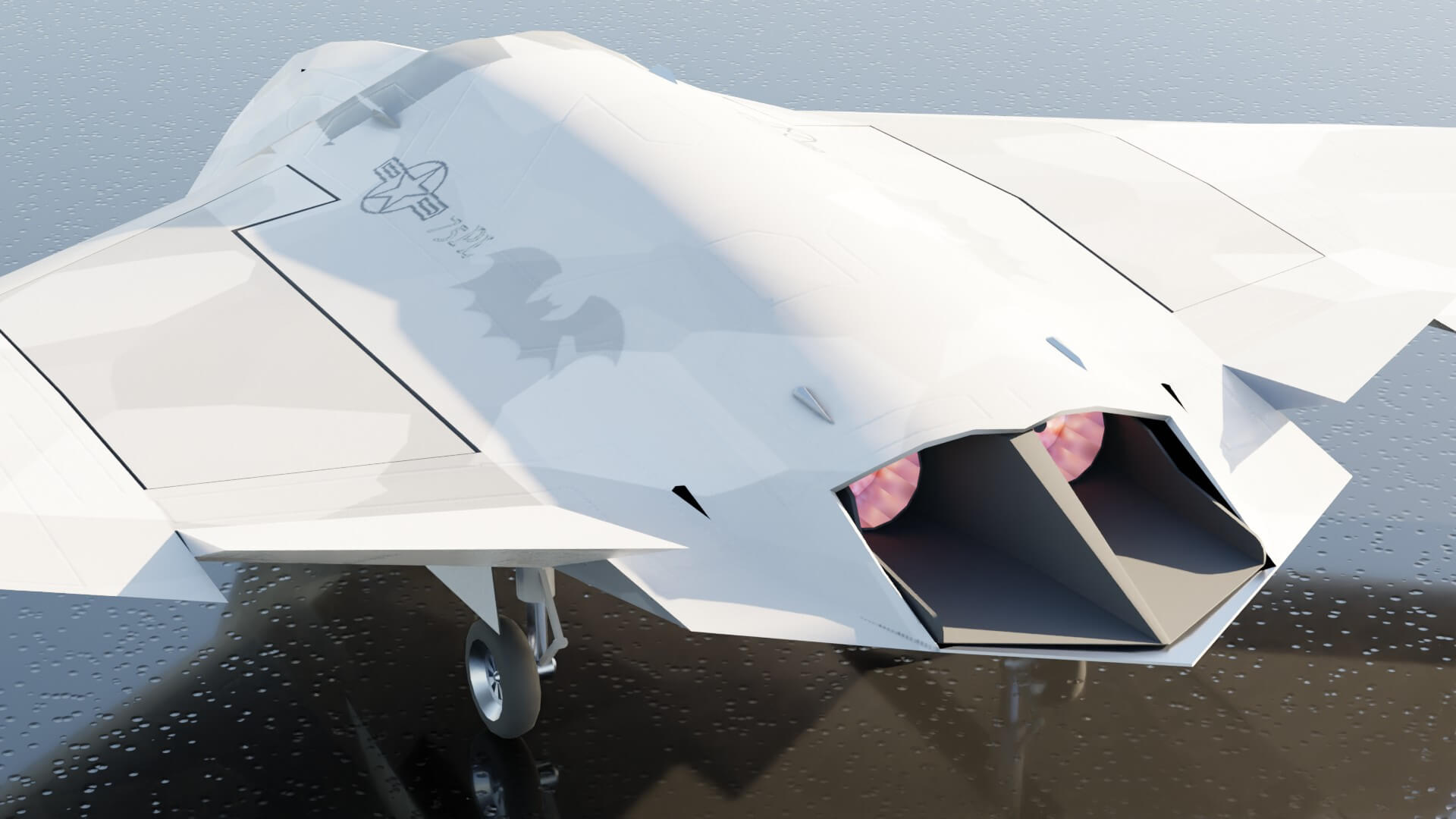 Northrop Grumman RQ-180 White Bat Free 3D Model by NETRUNNER_pl