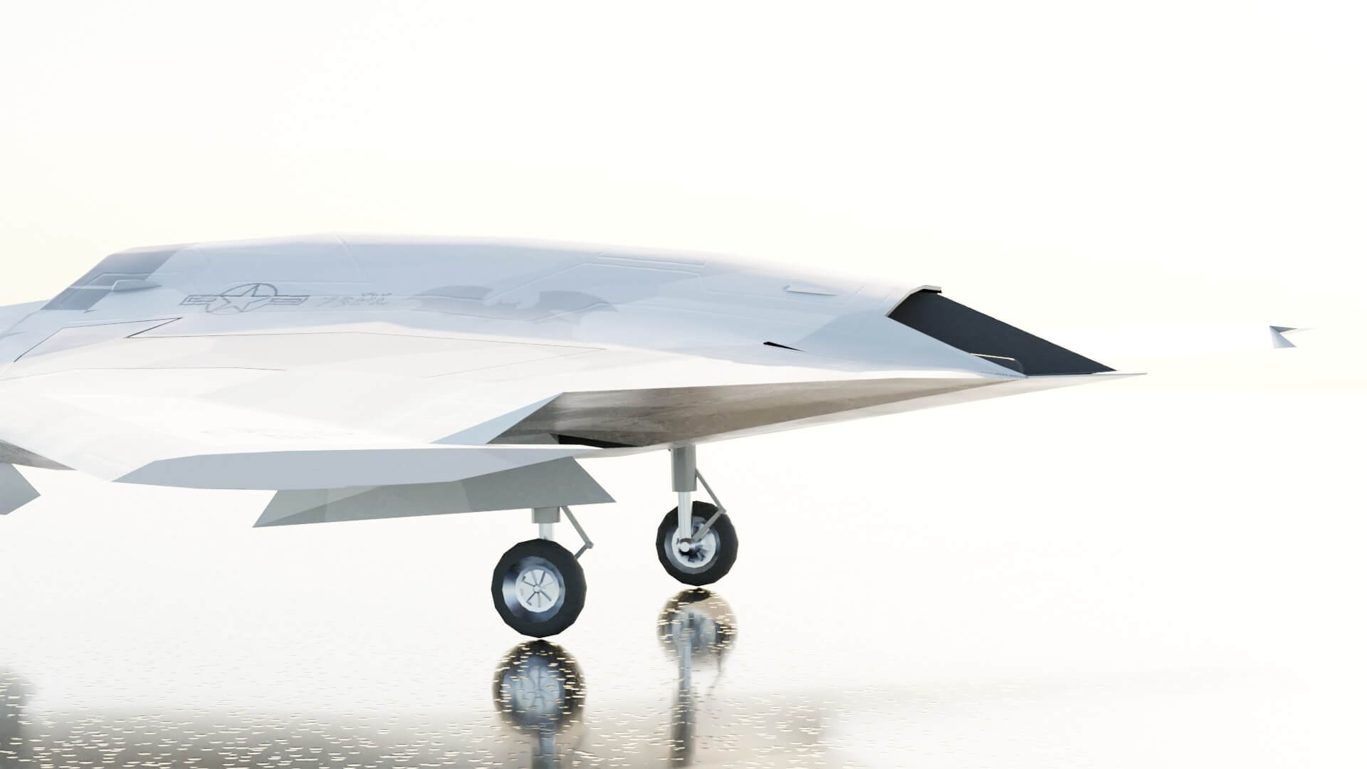 Northrop Grumman RQ-180 White Bat Free 3D Model by NETRUNNER_pl