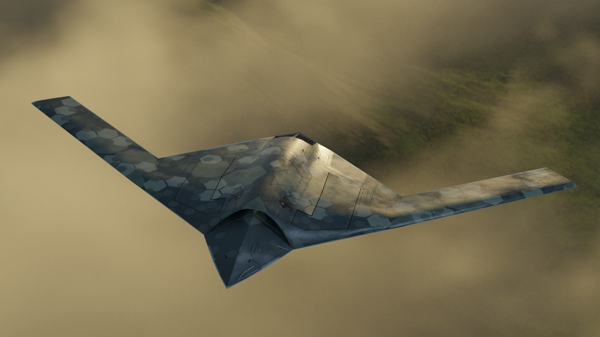 Northrop Grumman RQ-180 White Bat Free 3D Model by NETRUNNER_pl