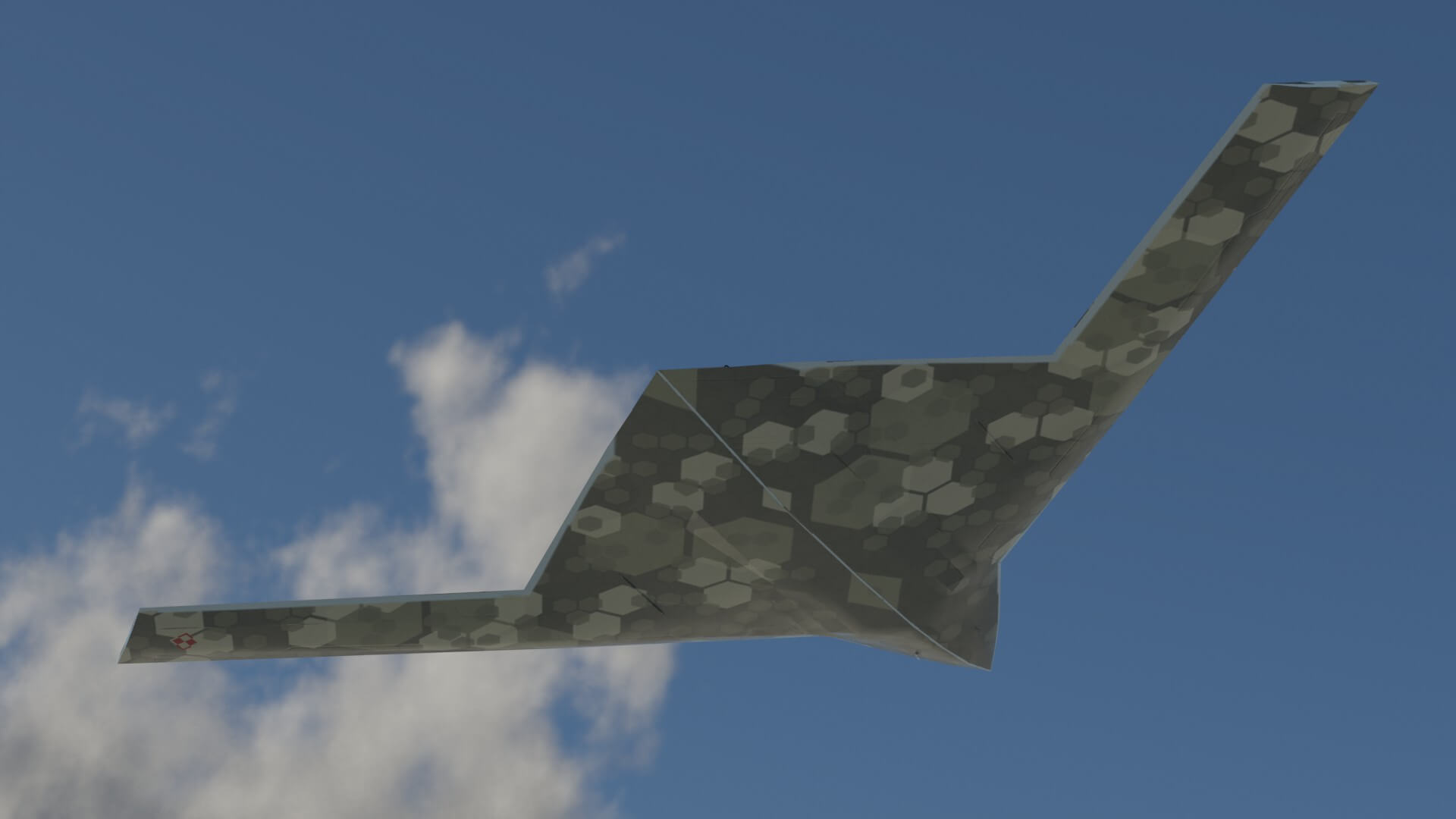 Northrop Grumman RQ-180 White Bat Free 3D Model by NETRUNNER_pl